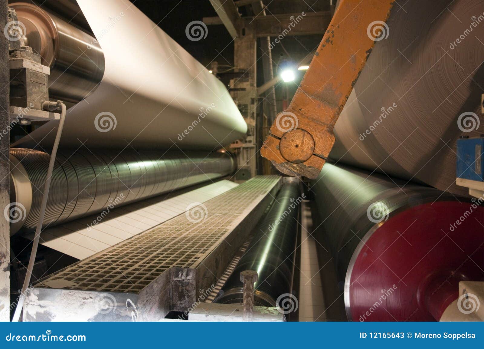 Paper and Pulp Mill Plant - Fourdrinier Machine Stock Image - Image of ...