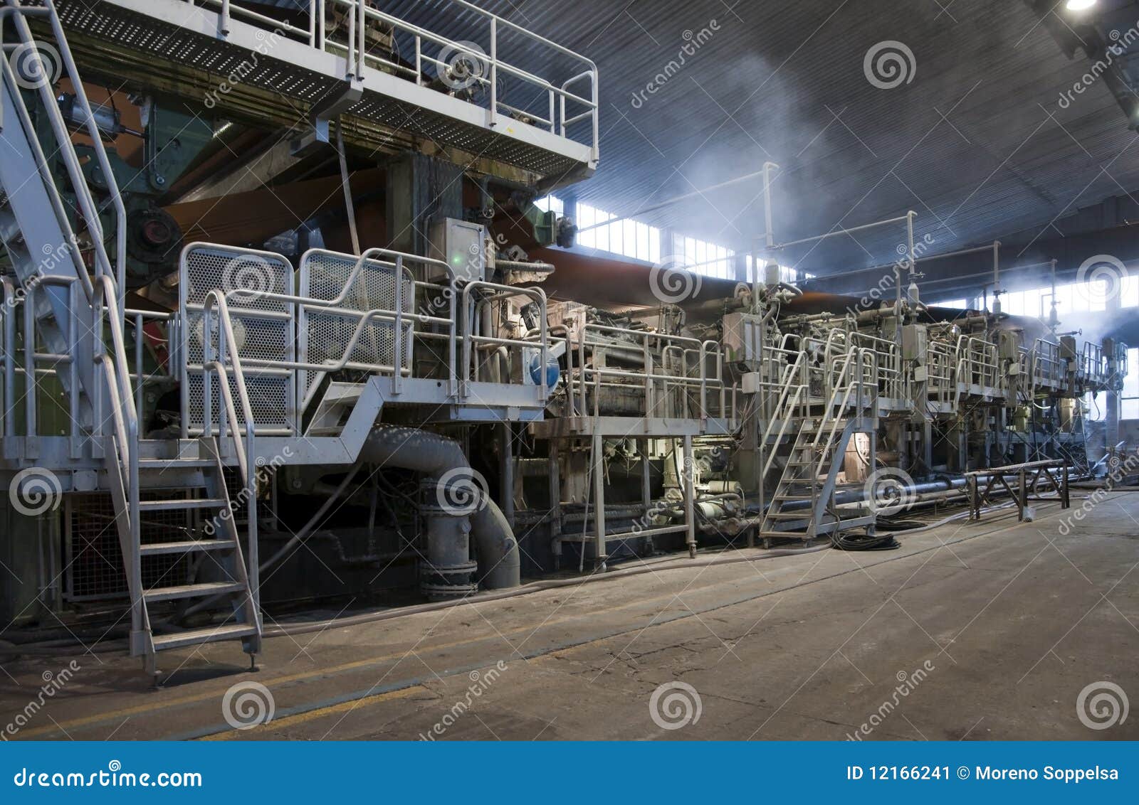 Paper And Pulp Mill Plant - Fourdrinier Machine Royalty-Free Stock ...