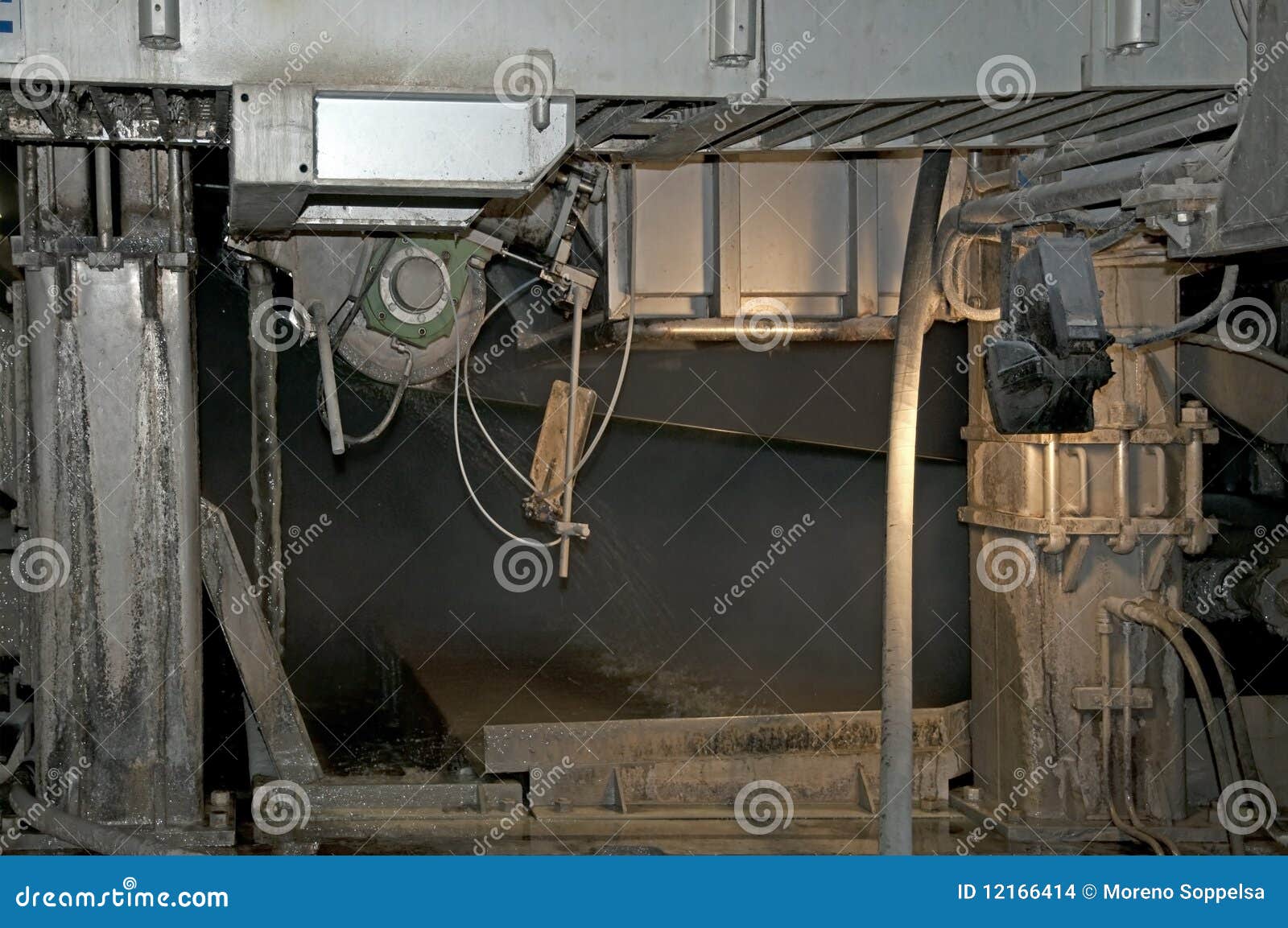 Paper and Pulp Mill Plant - Fourdrinier Machine Stock Photo - Image of ...