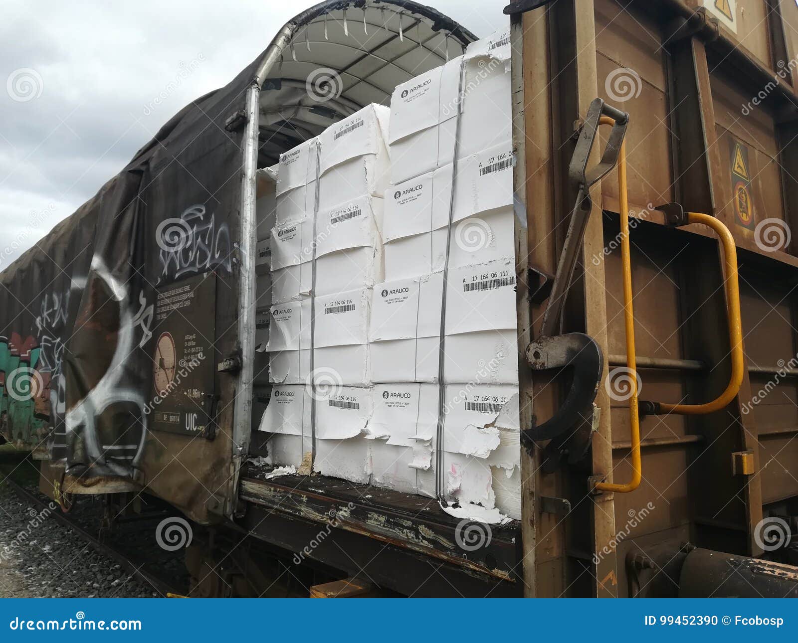 Paper Pulp Packed on Wagon Train Editorial Image - Image of vehicle ...