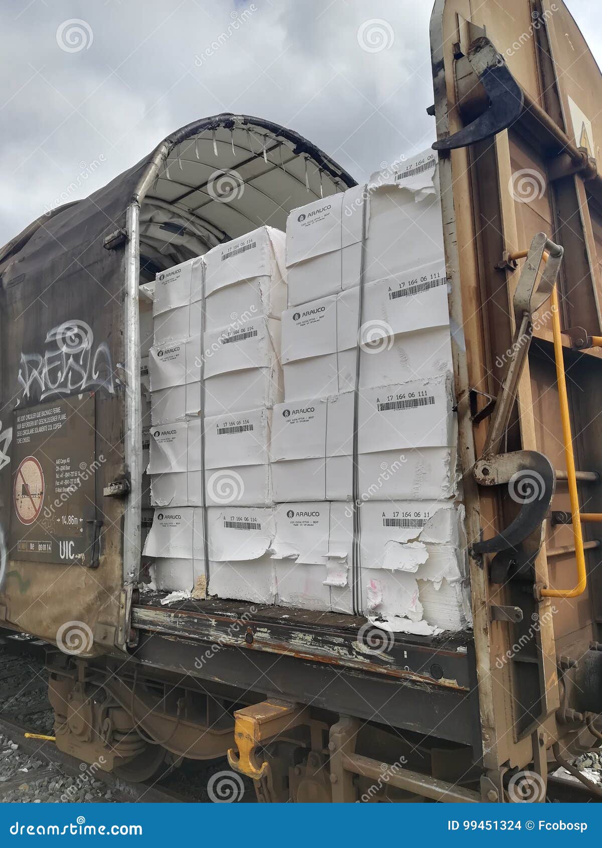 Paper Pulp Packed on Wagon Train Editorial Stock Image - Image of wagon ...