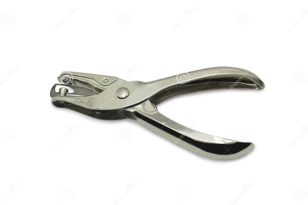 Paper Punching Machine on a White Background,with Clipping Path Stock ...