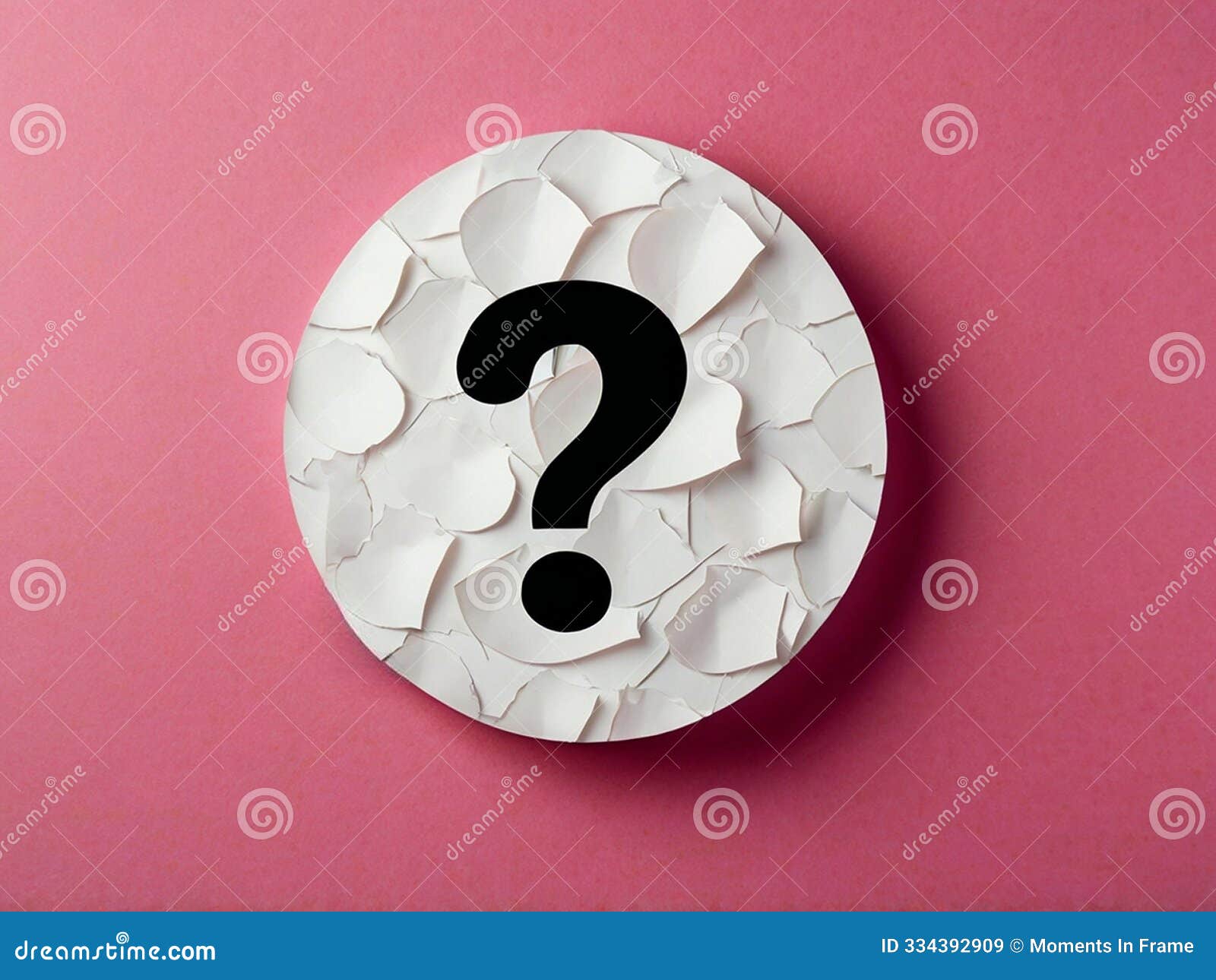 Paper Question Mark on a Pink Background Stock Illustration ...