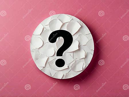 Paper Question Mark on a Pink Background Stock Illustration ...