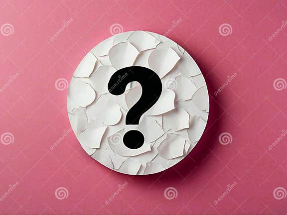 Paper Question Mark on a Pink Background Stock Illustration ...