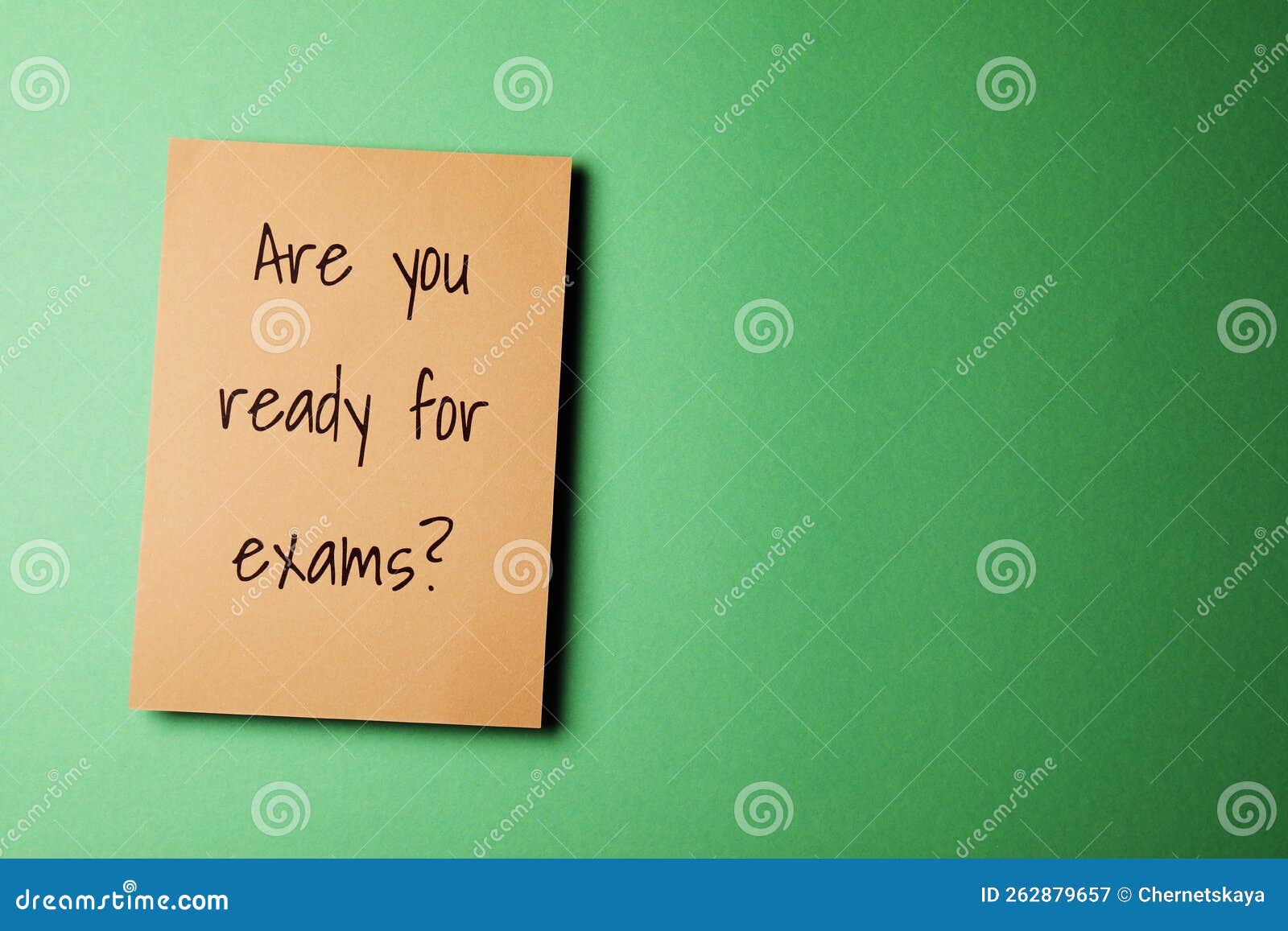 Paper with Question are You Ready for Exams on Green Background, Top ...
