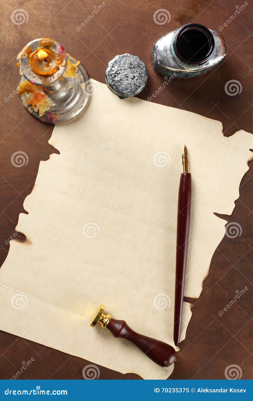 Paper and quill stock image. Image of retro, calligraphy - 70235375