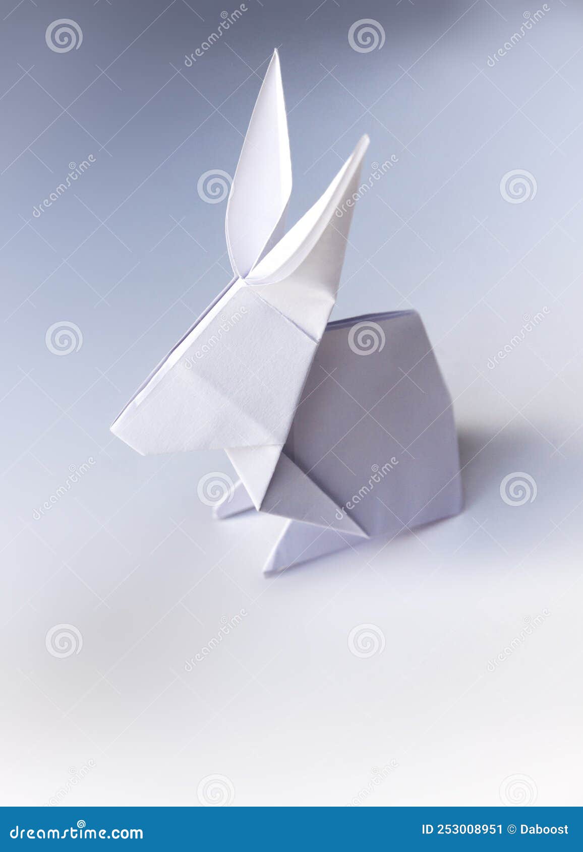 Paper Rabbit Origami Isolated on a White Background Stock Image - Image ...
