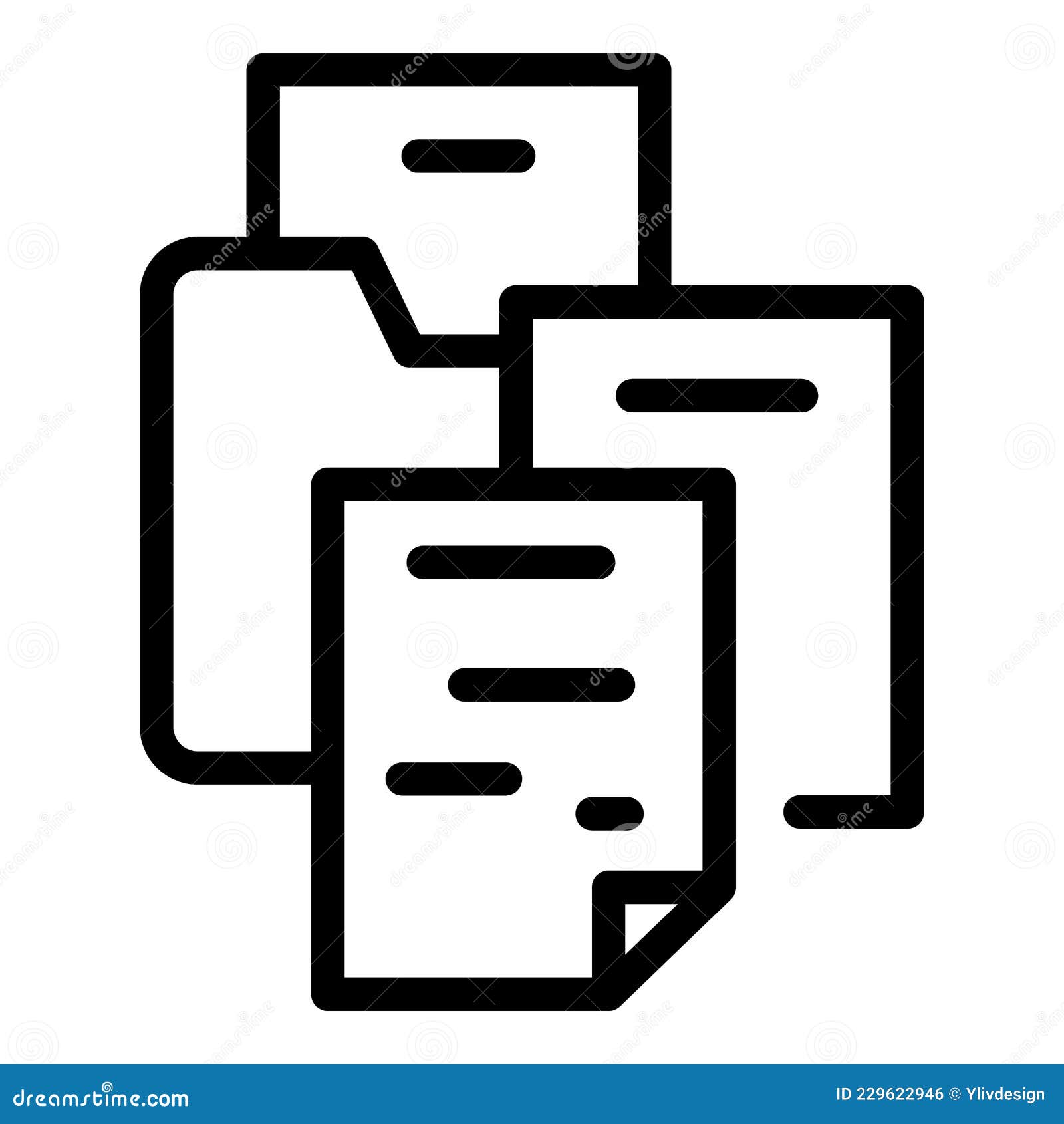 Paper Record Keeping Icon Outline Vector. File Folder Stock Vector ...