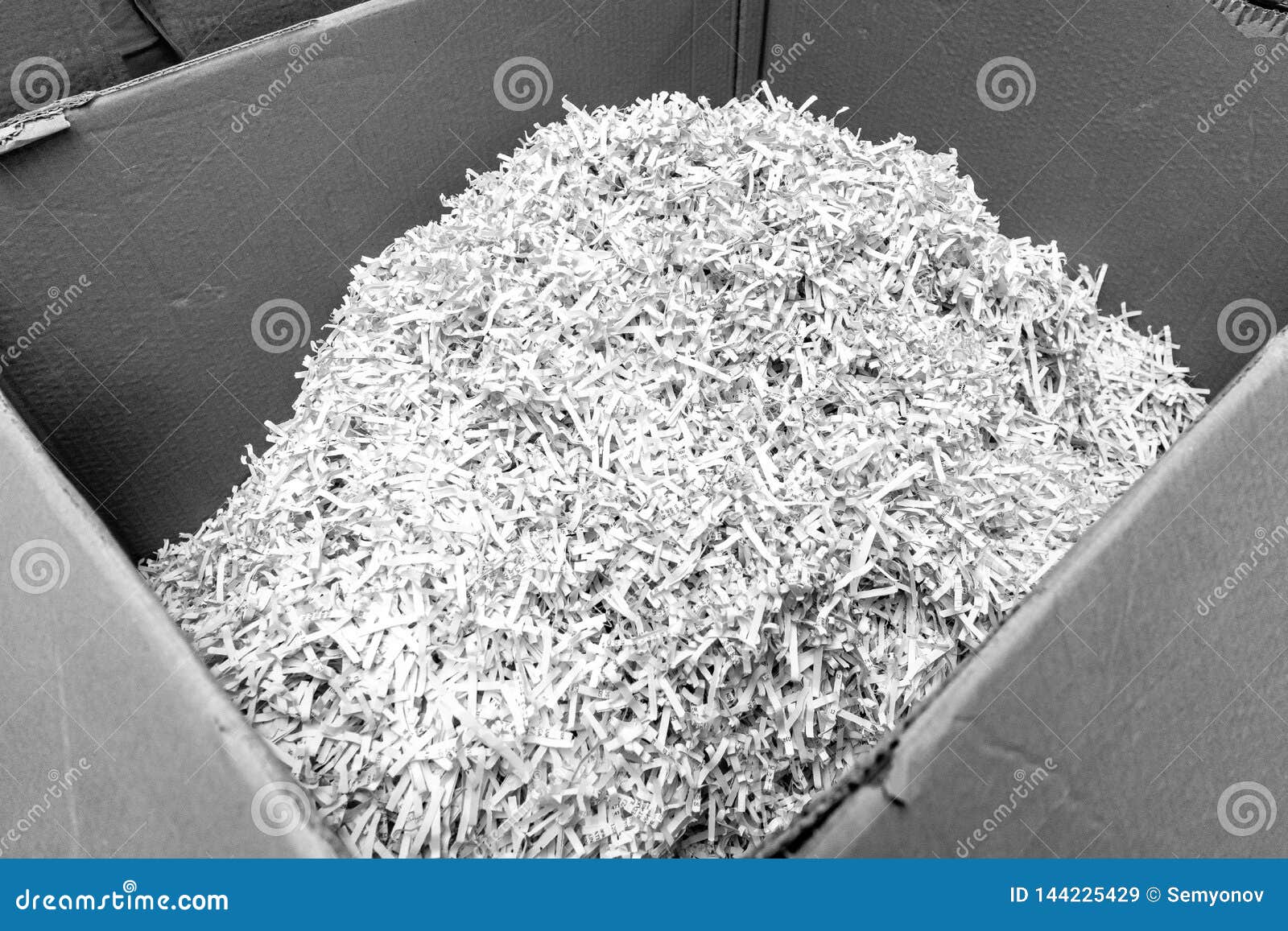 Paper Recycle Concept,white Shredded Paper Documents To Recycle in the ...