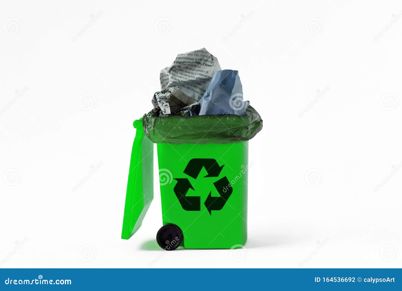 Paper Recycle Garbage Can - Concept of Recycling and Ecology Stock ...