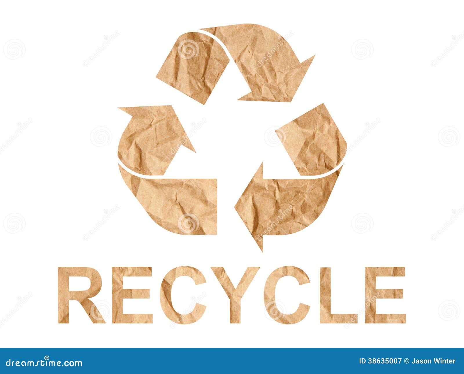 Paper Recycle Symbol stock image. Image of recycled, paper - 38635007