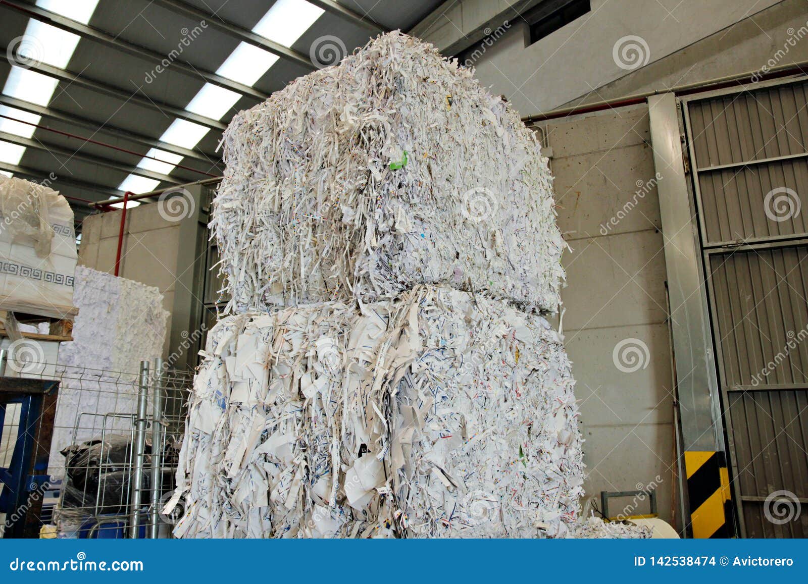 Paper recycling concept stock photo. Image of facility - 142538474