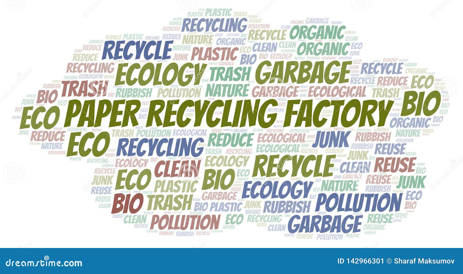 Paper Recycling Factory Word Cloud Stock Illustration - Illustration of ...