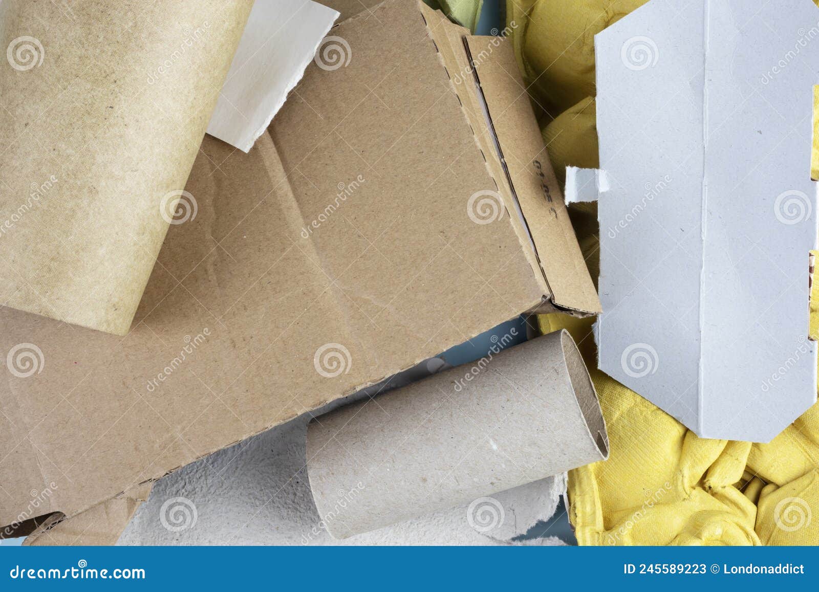 Paper Recycling Garbage. Sorting Waste Paper Packaging at Home ...