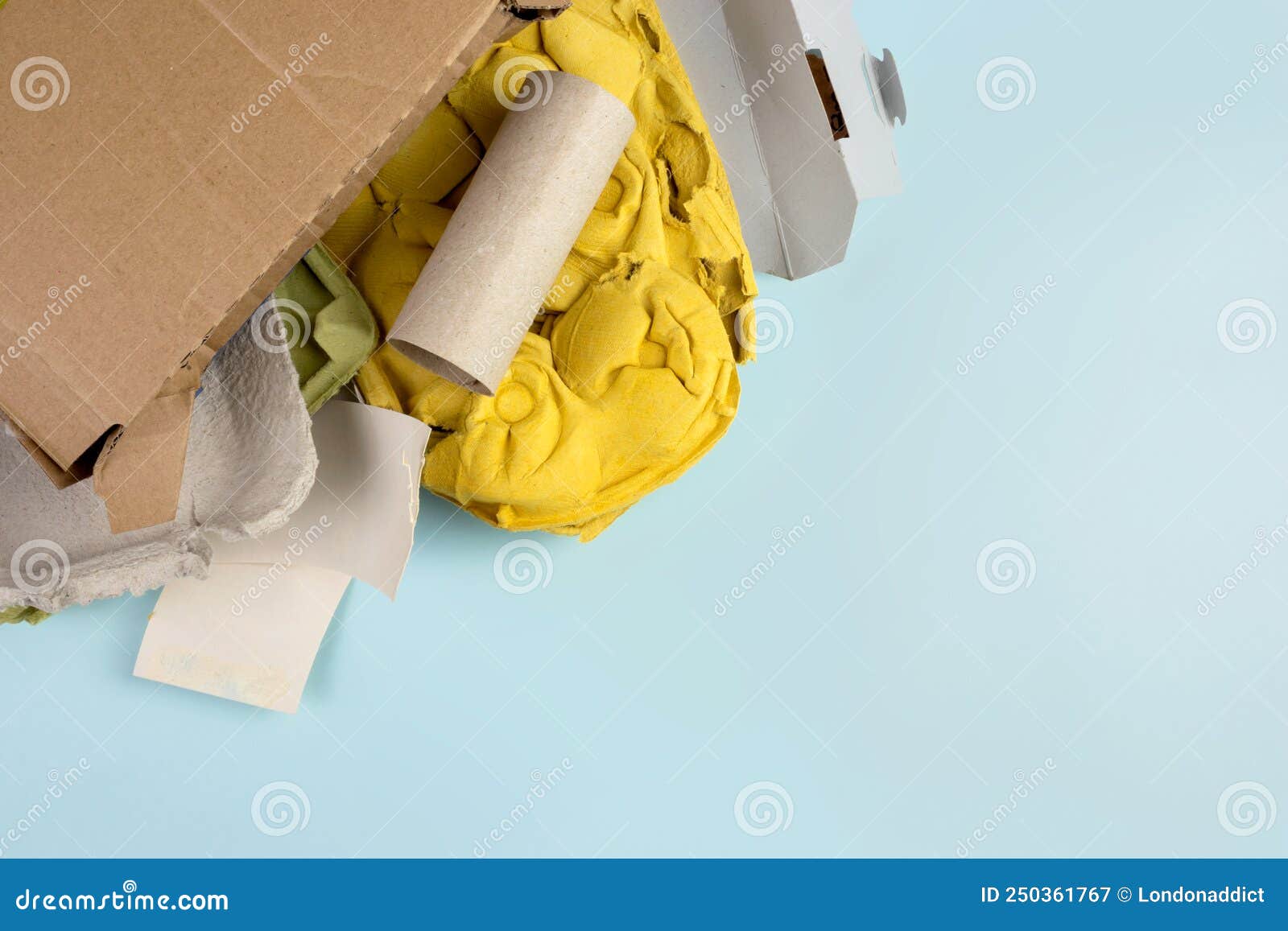 Paper Recycling and Sorting Garbage Waste with Copy Space Stock Image ...