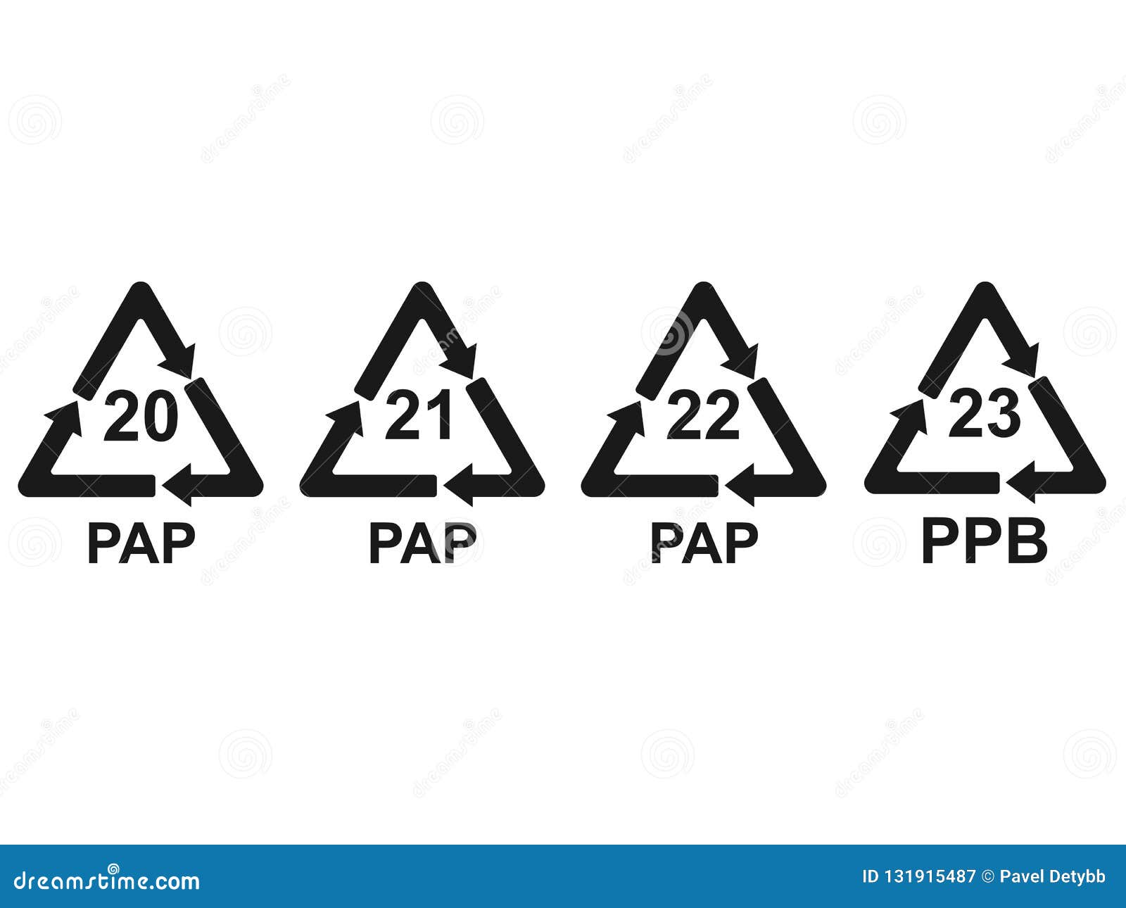 Paper Recycling Symbol, Icon Set. Vector Illustration, Flat Design ...
