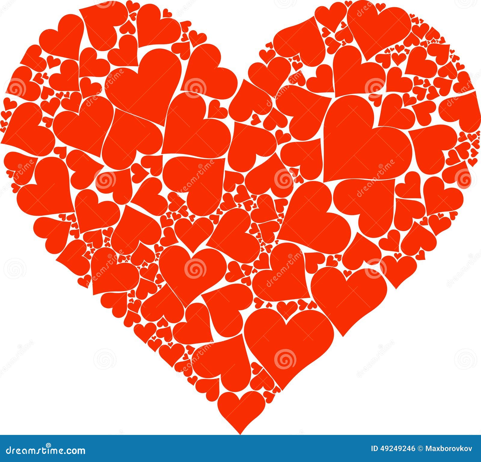 Paper red heart. stock vector. Illustration of card, label - 49249246