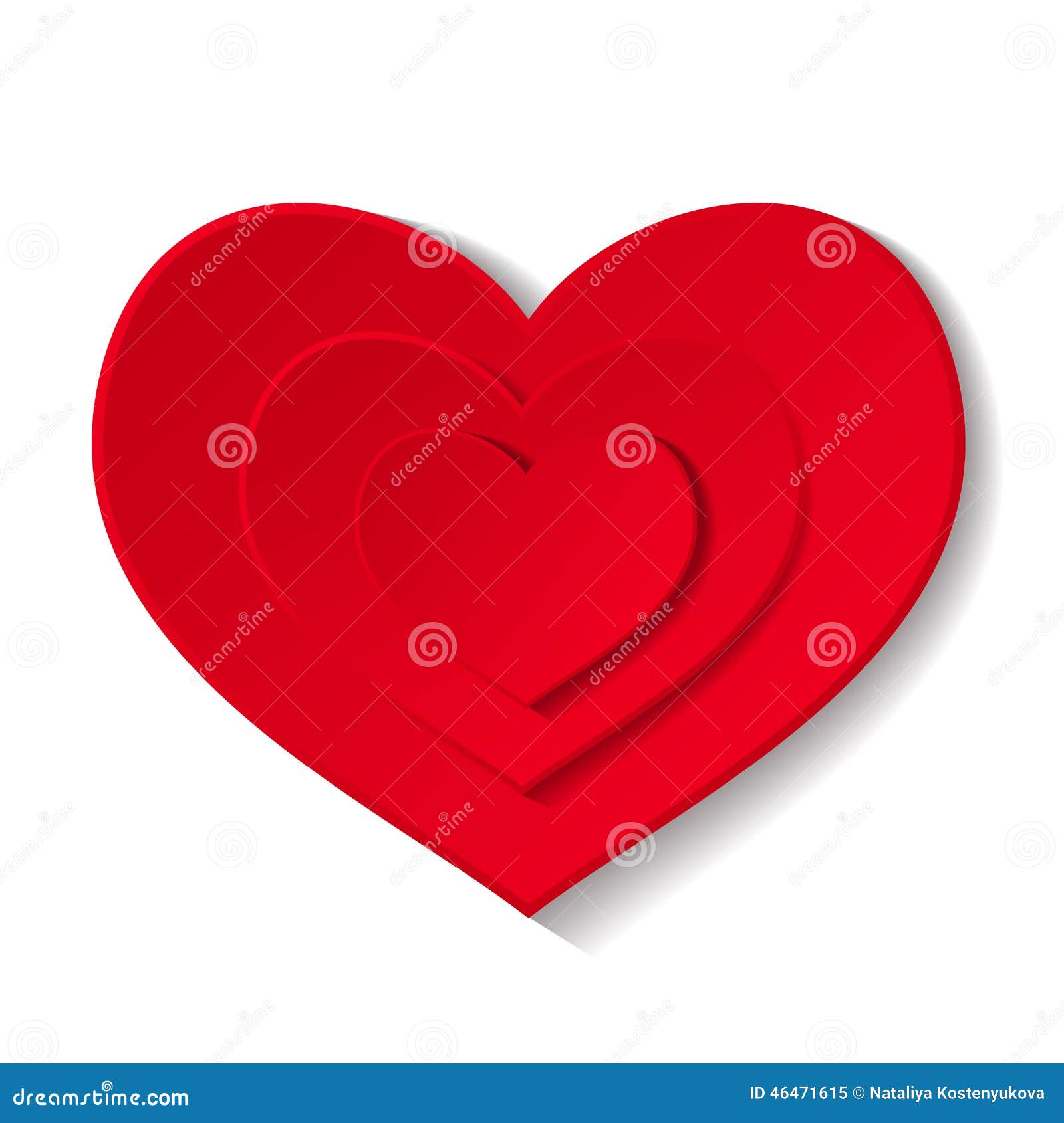 Paper red heart stock vector. Illustration of grey, card - 46471615
