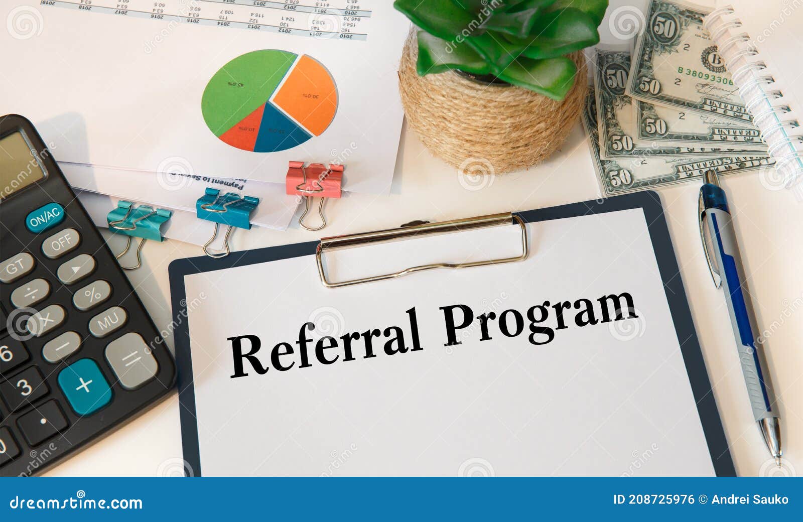 Paper with Referral Program on the Table Calculator and Money Stock ...