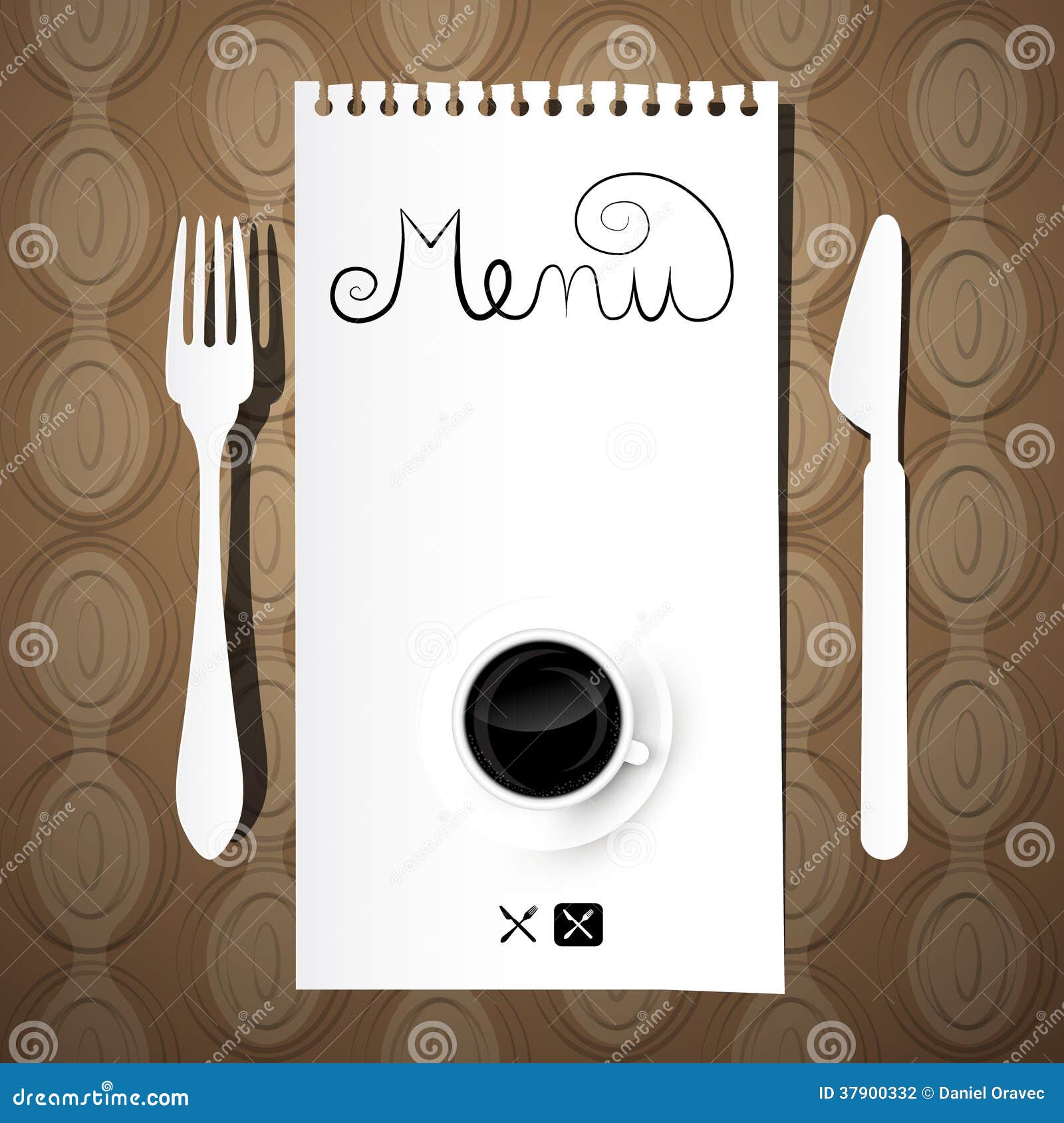 Paper Restaurant Menu Template Stock Vector - Illustration of frame ...