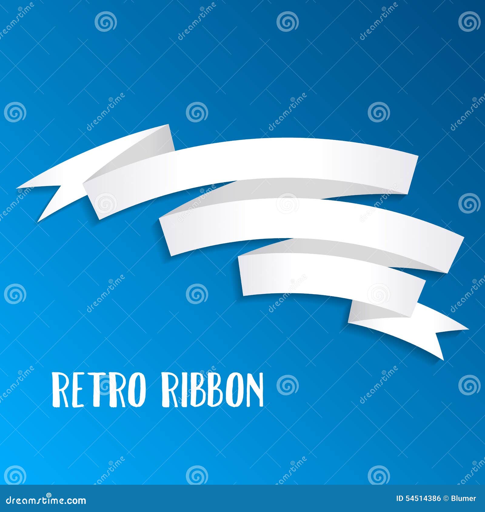 Paper ribbon banner stock vector. Illustration of design - 54514386