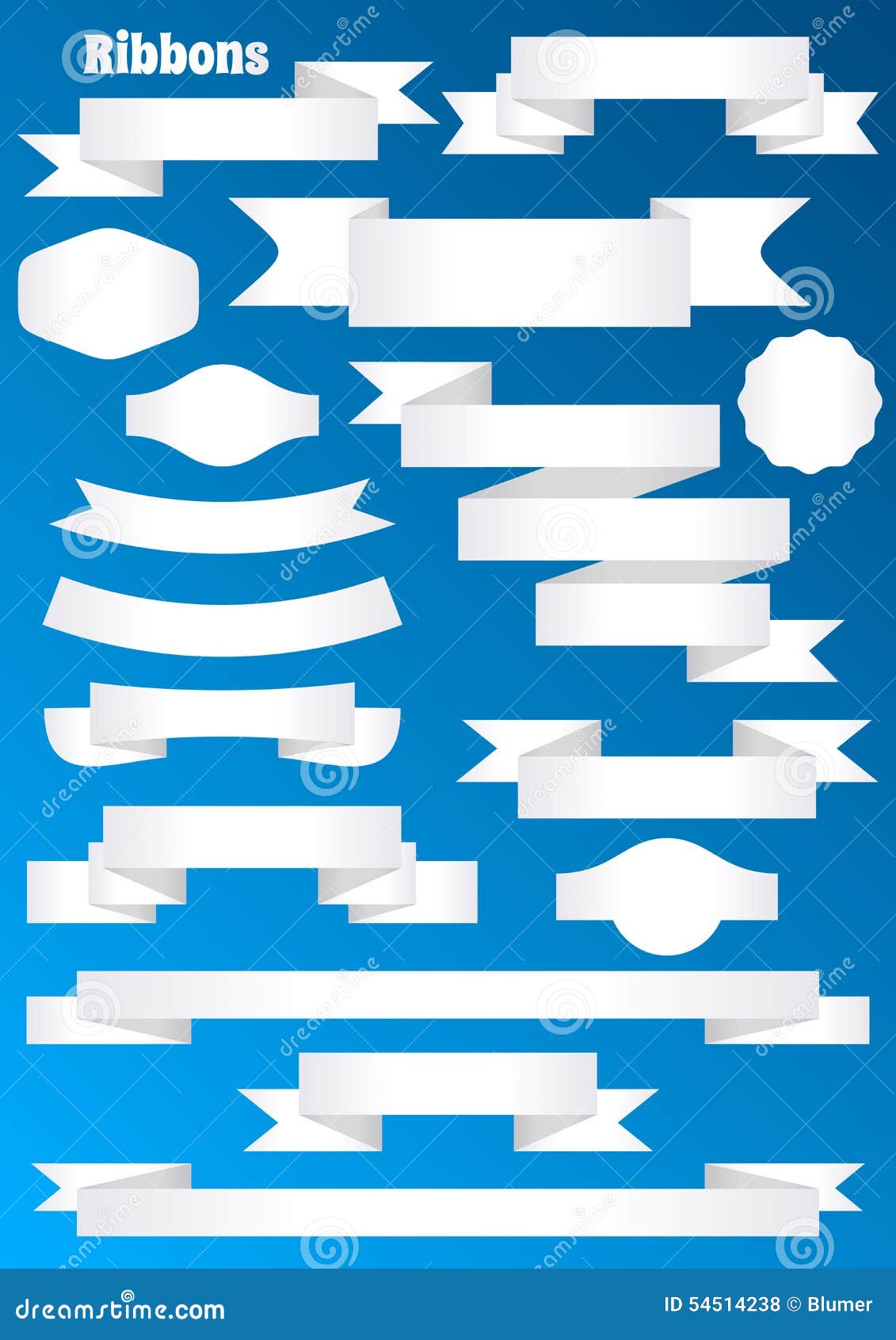 Paper Ribbon Banners and Labels Stock Vector - Illustration of emblem ...