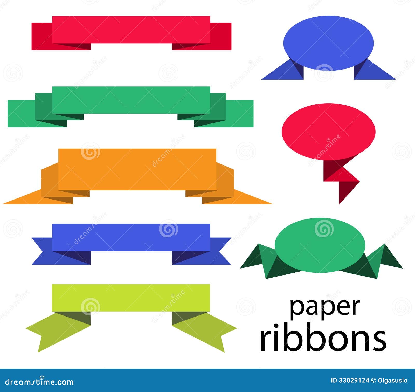 Paper ribbons stock vector. Illustration of illustrations - 33029124
