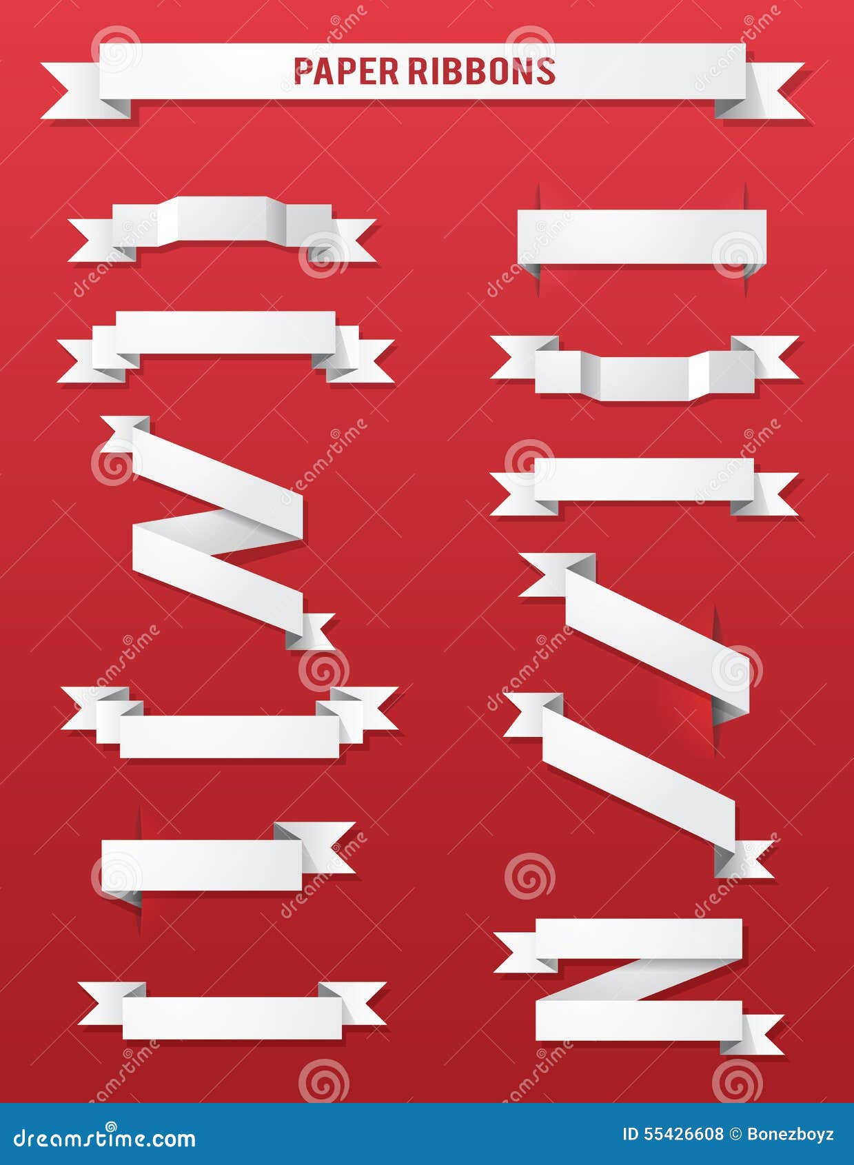Paper Ribbons stock vector. Illustration of caption, banner - 55426608