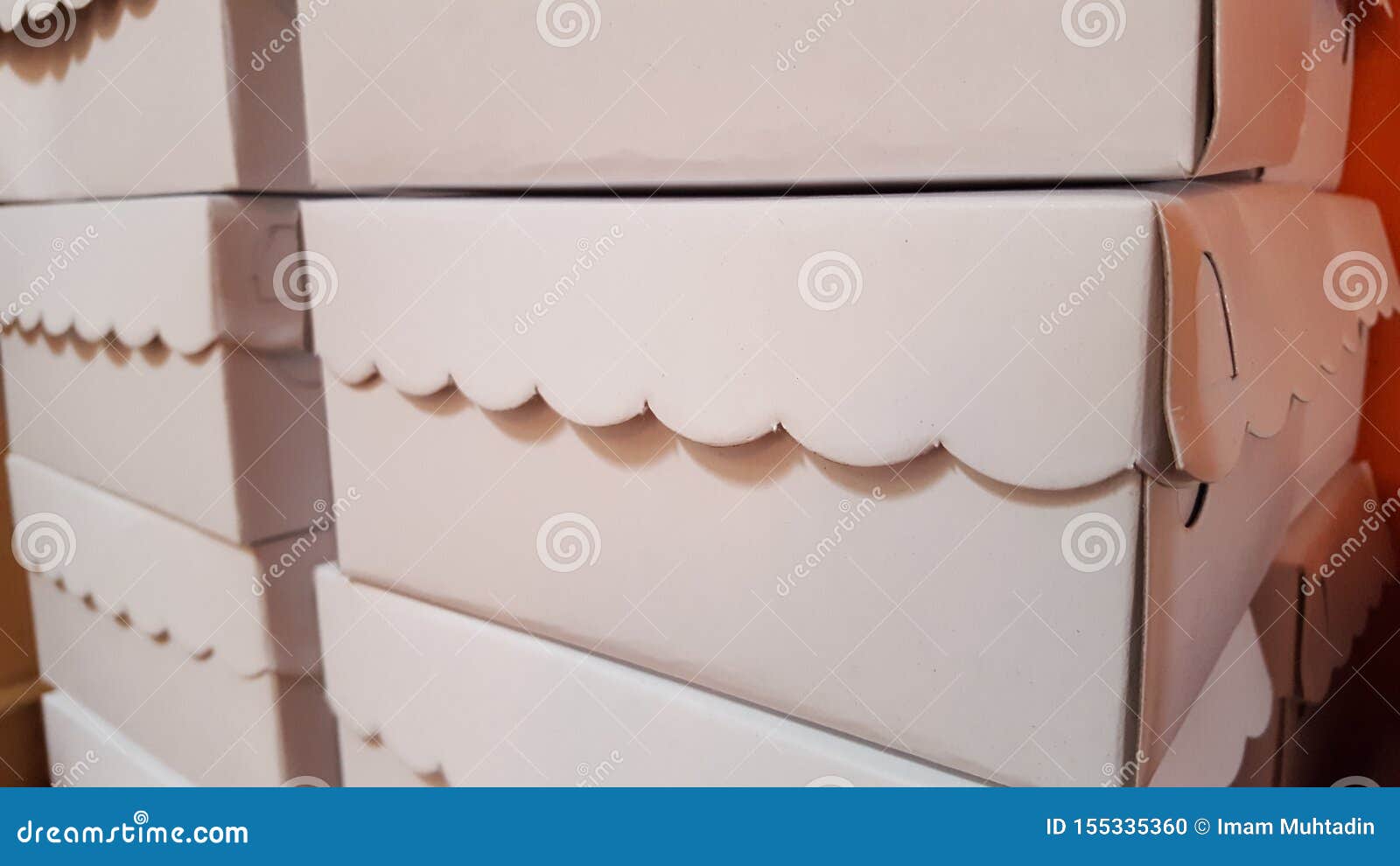 Paper Rice Boxes, Modern Methods of Rice Packaging Stock Photo - Image ...