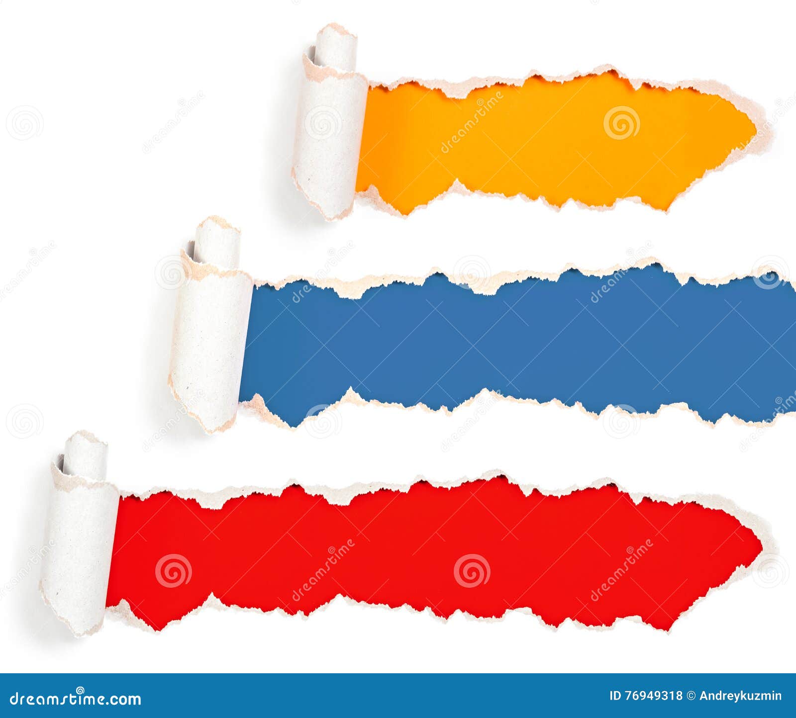 Paper Rip Holes Set Isolated on White Stock Photo - Image of concept ...