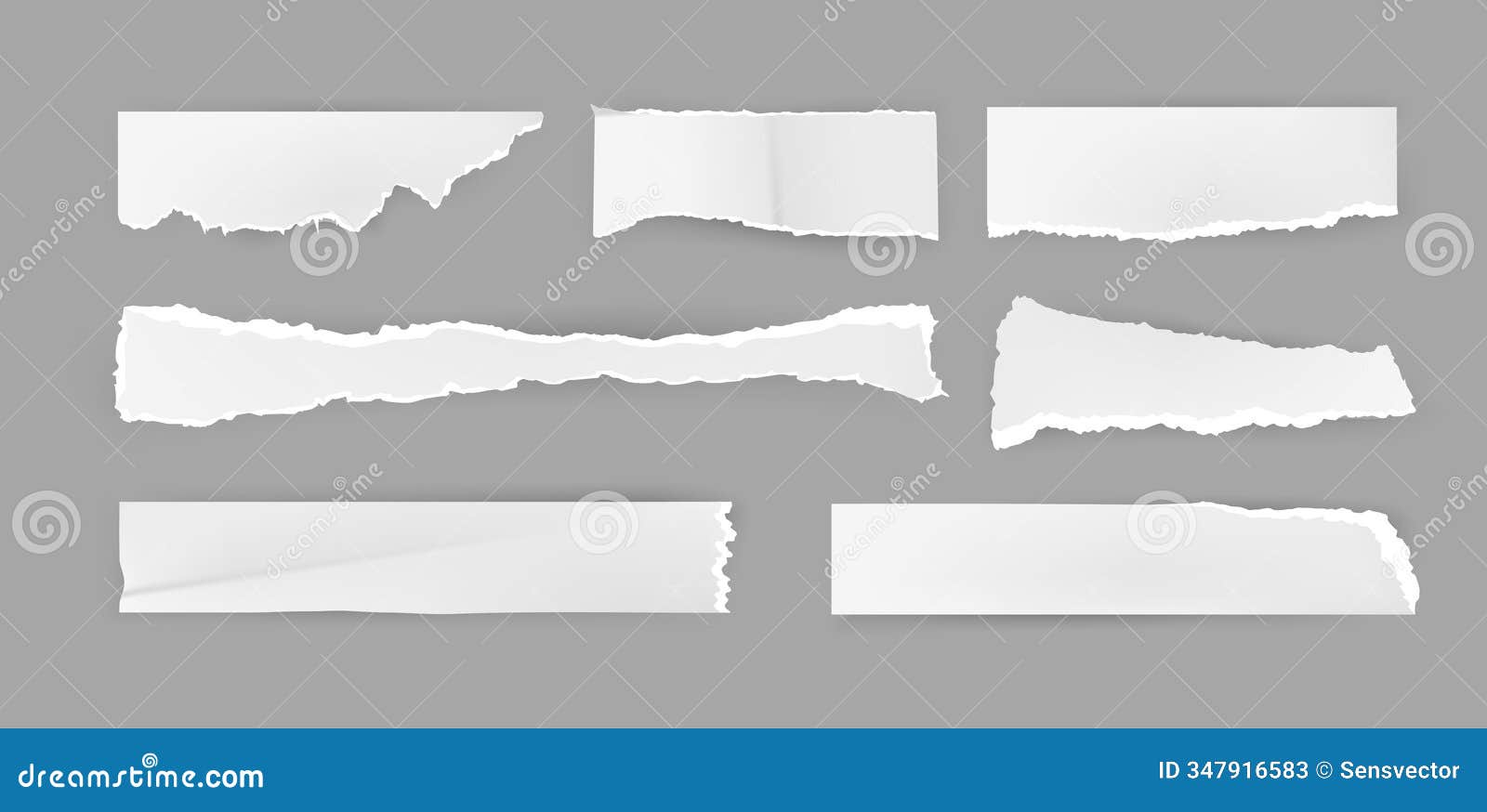 Paper Rip Pieces, Ripped Sheets Stock Illustration - Illustration of ...