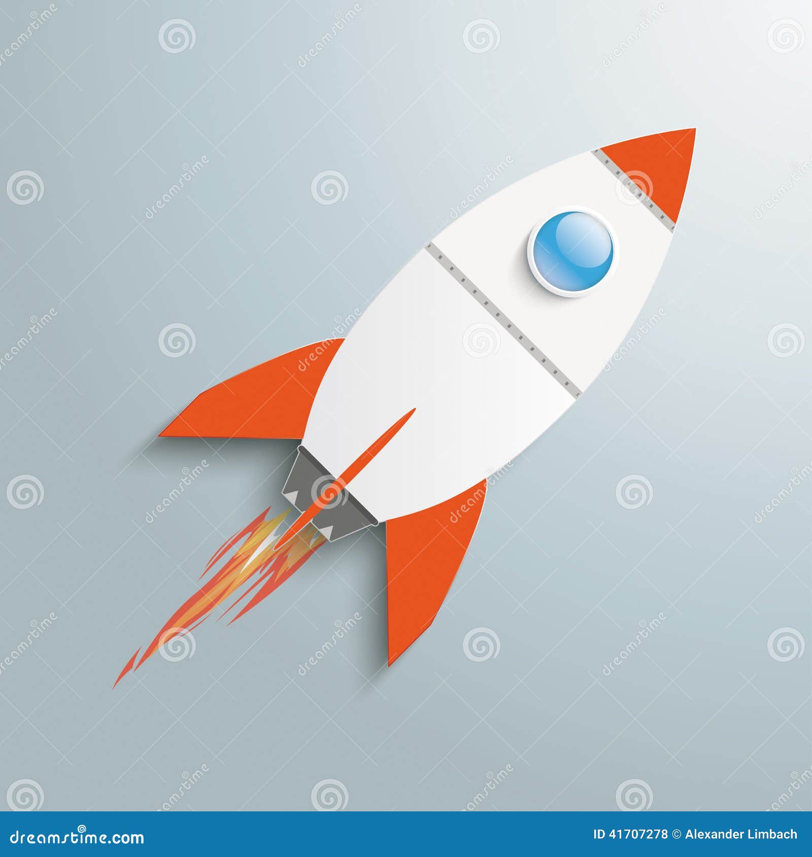 Paper Rocket On Night Sky Background Vector Illustration ...
