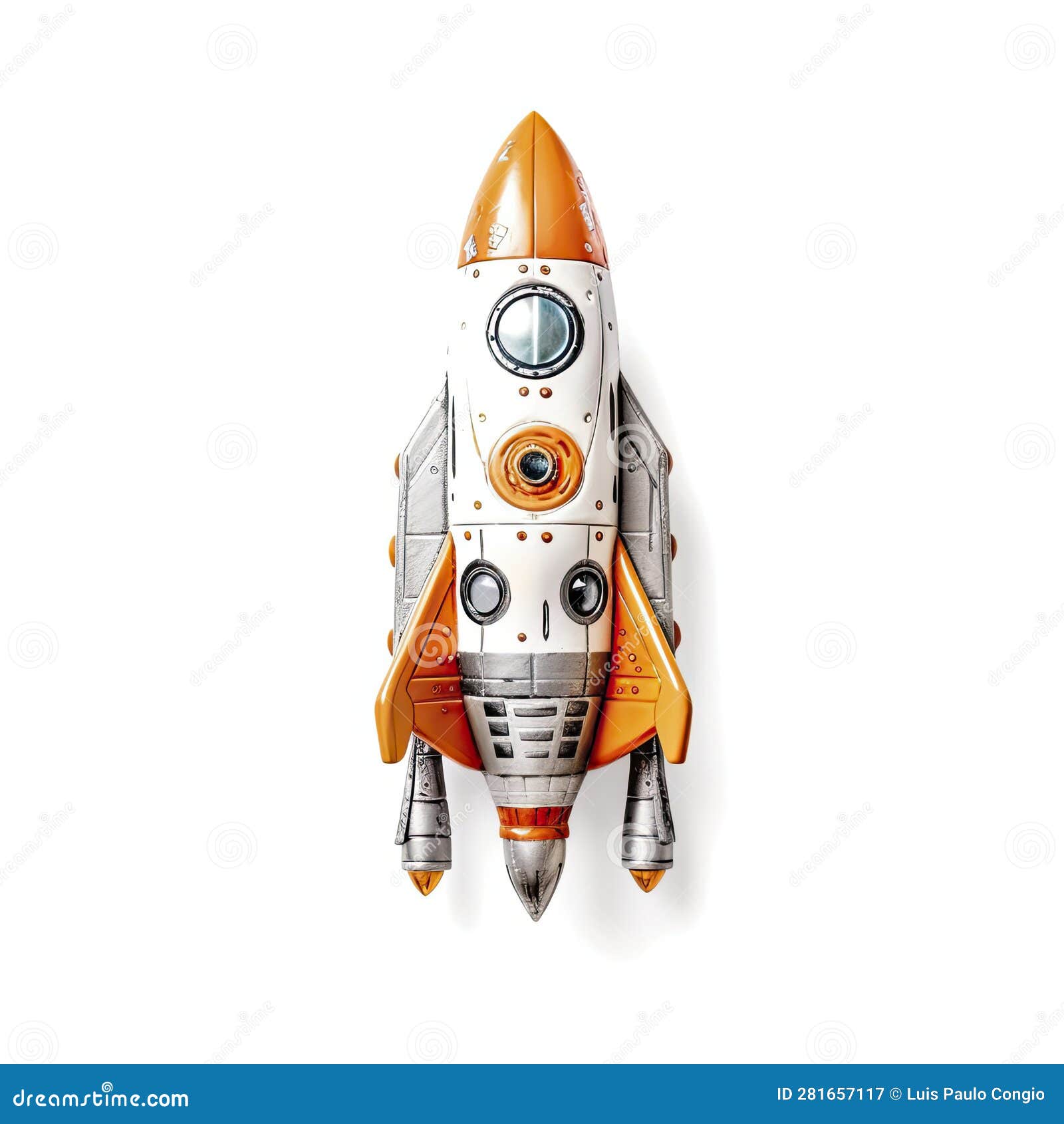 A paper rocket ship model stock illustration. Illustration of spaceship ...