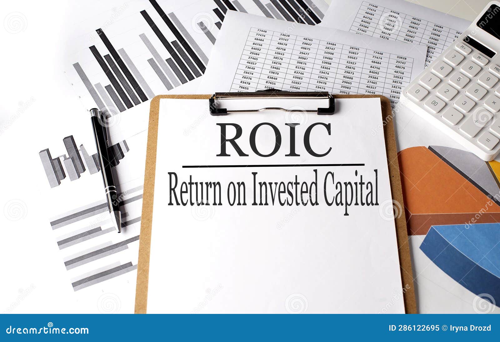 Paper with ROIC on a Chart Background, Business Stock Image - Image of ...