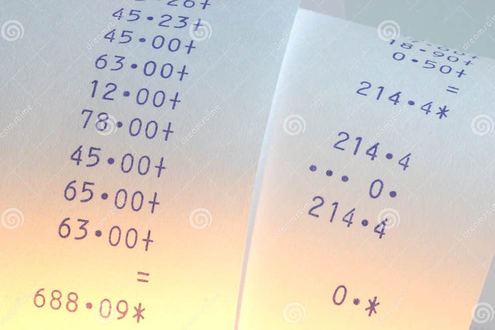 Paper roll stock image. Image of calculating, number, numerals - 14231