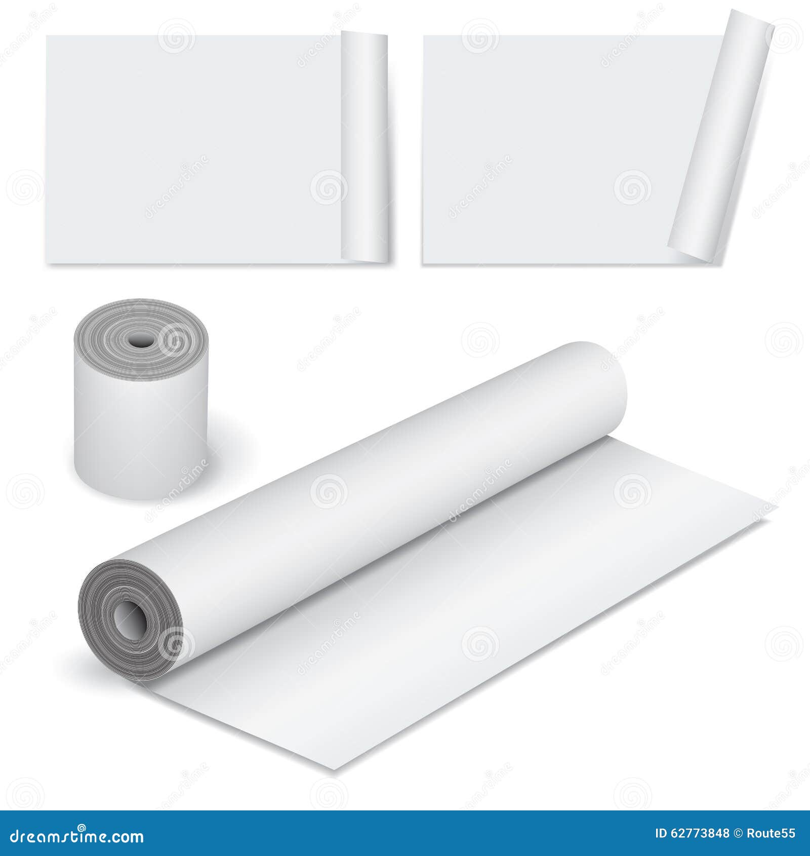 Paper roll stock vector. Illustration of banner, empty - 62773848