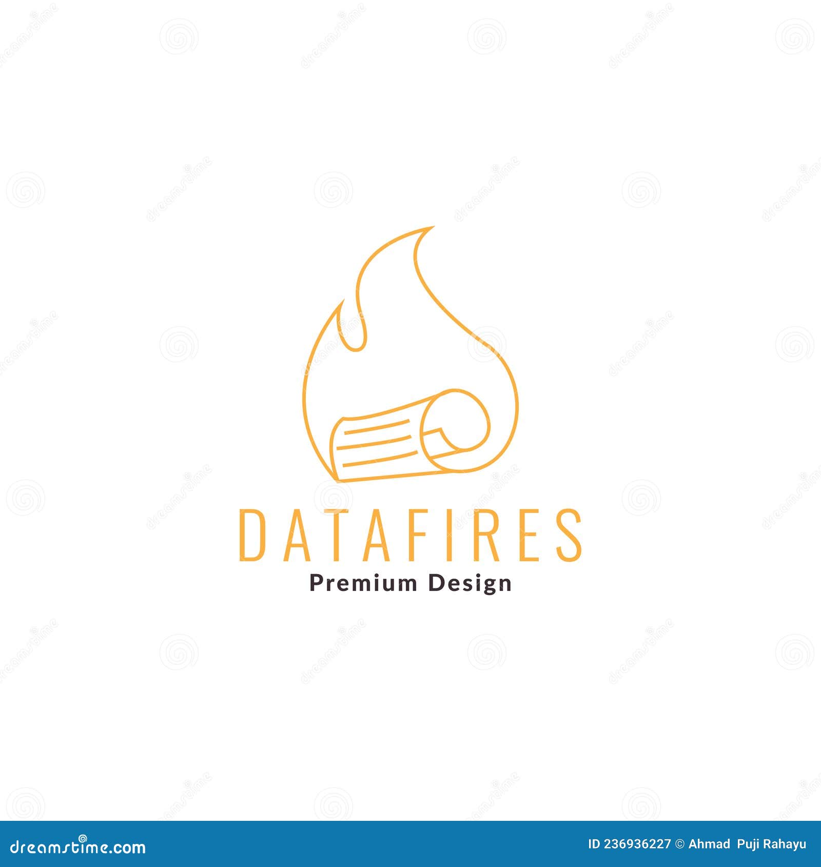 Paper Roll with Fire Line Logo Symbol Icon Vector Graphic Design ...