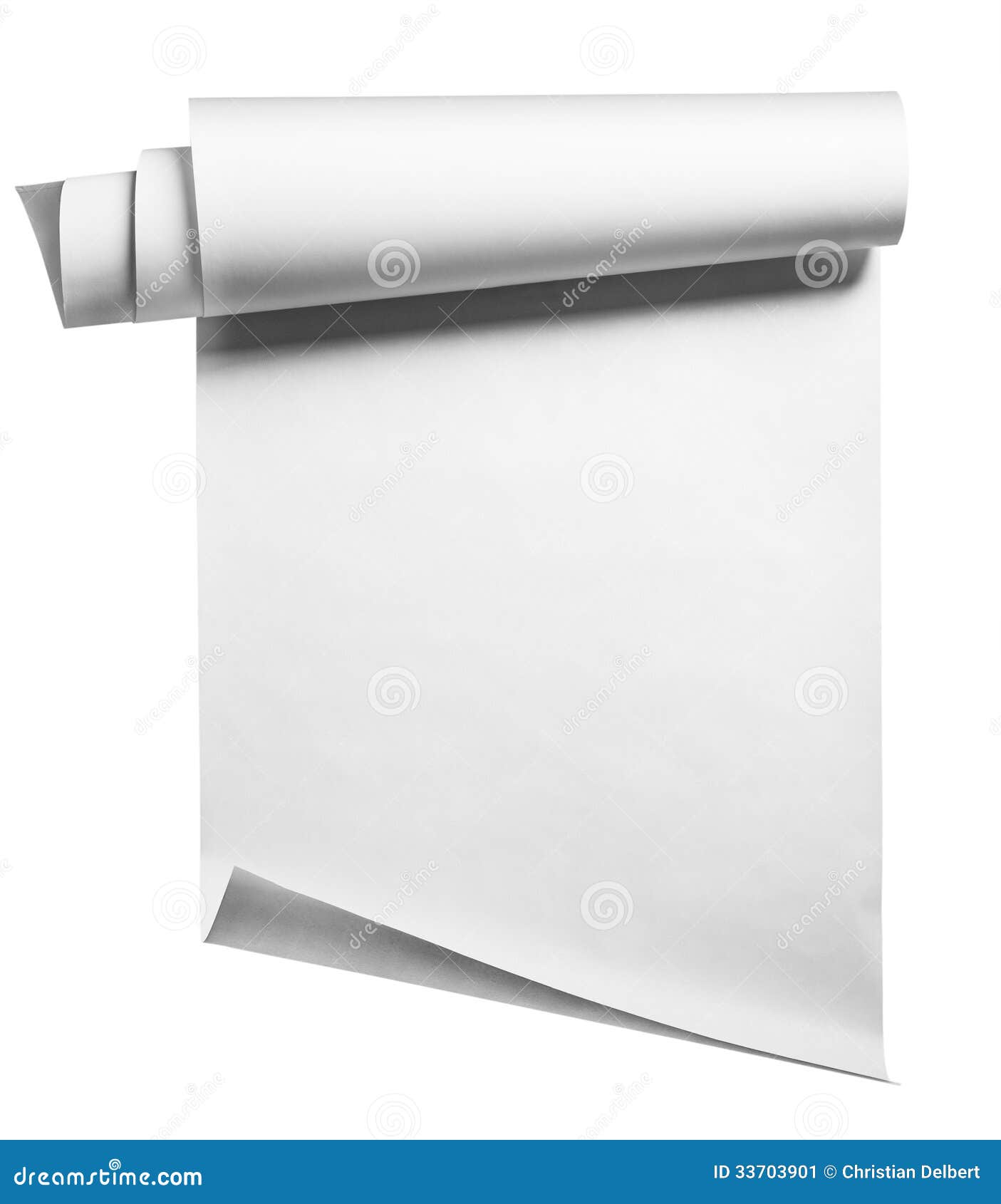 Paper roll, isolated stock image. Image of correspondence - 33703901