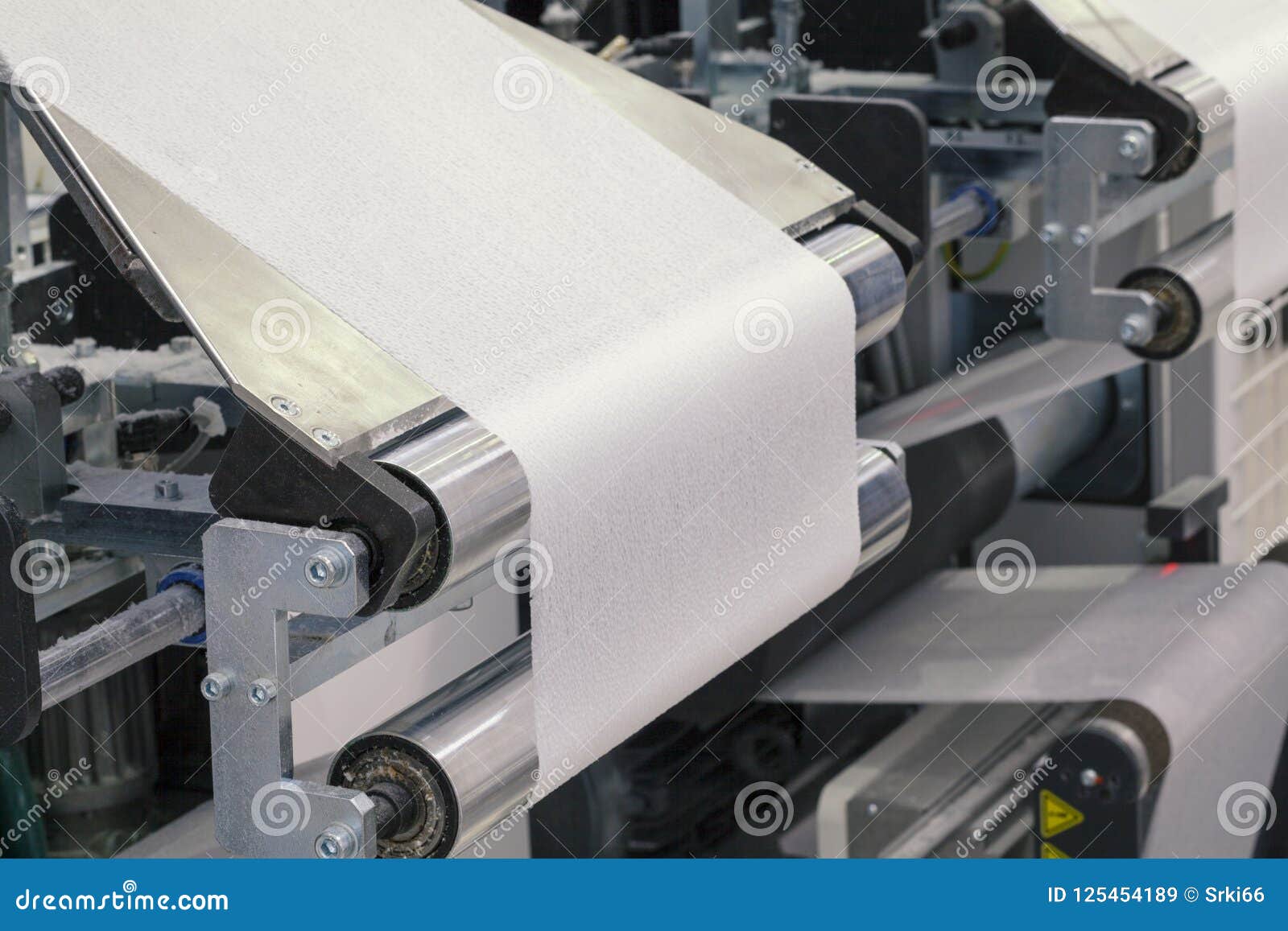 Paper roll machine stock image. Image of product, plant - 125454189