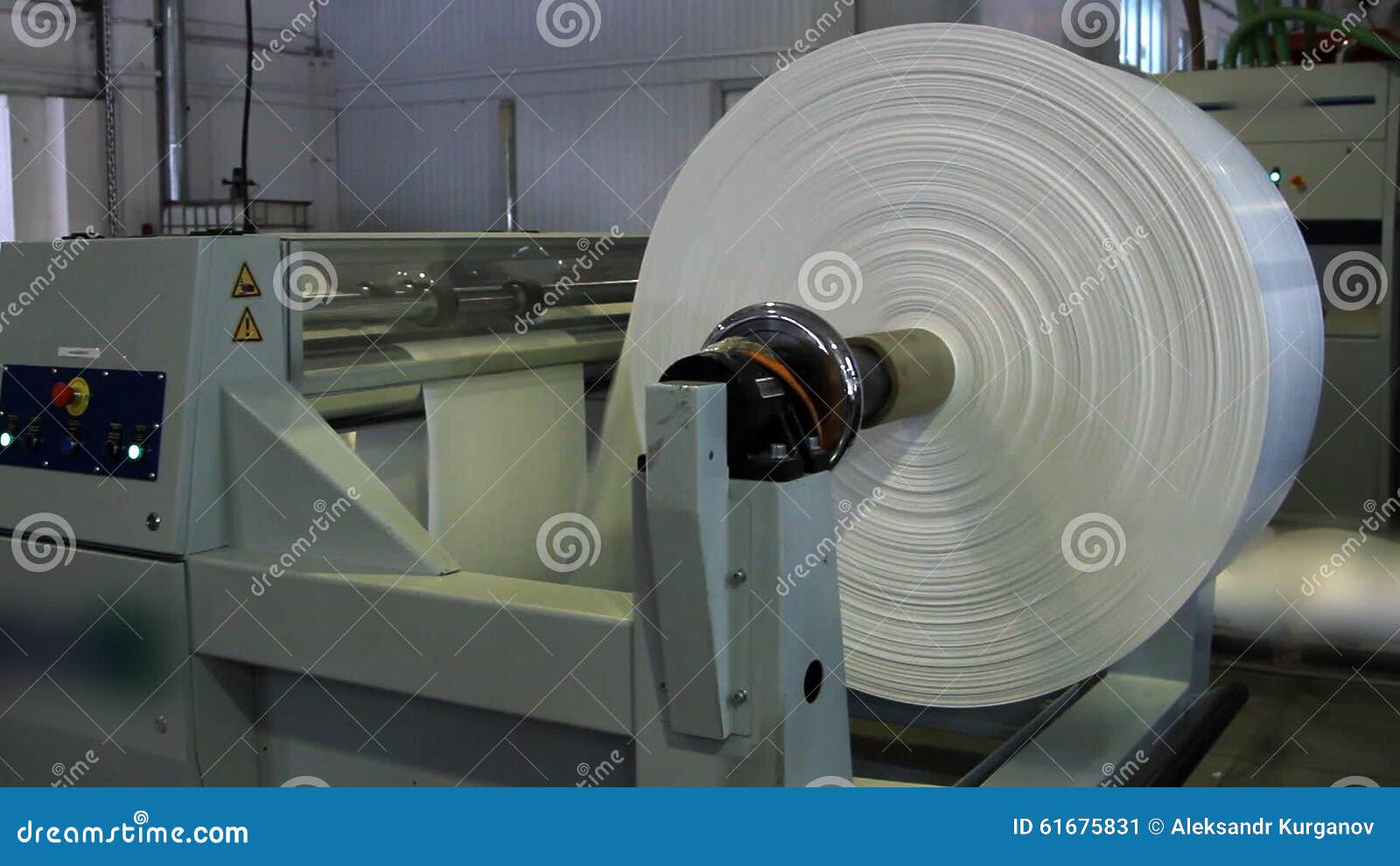 Paper Roll for a Printing Press Stock Video - Video of controls ...