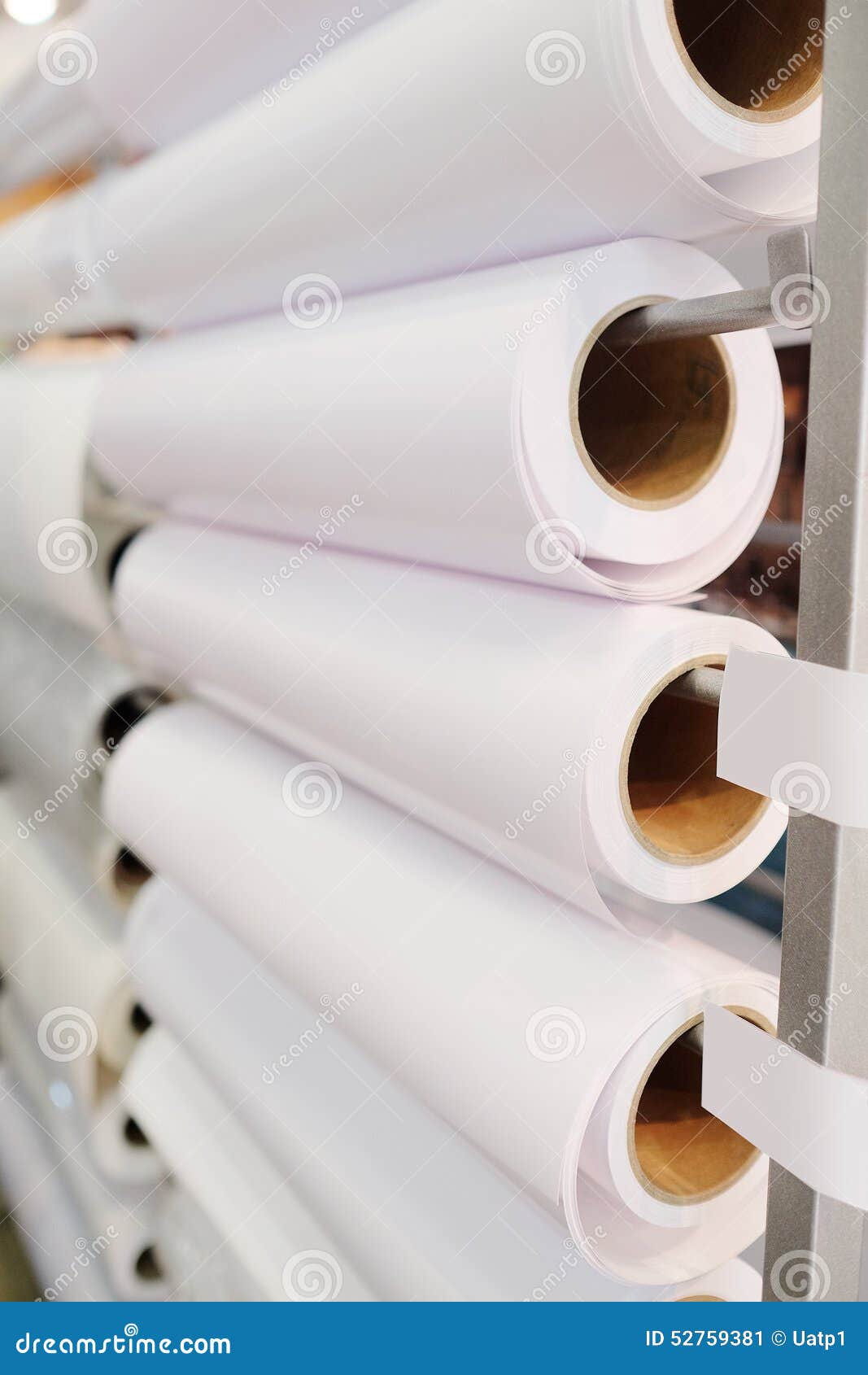 Paper roll in a printshop stock image. Image of printshop - 52759381