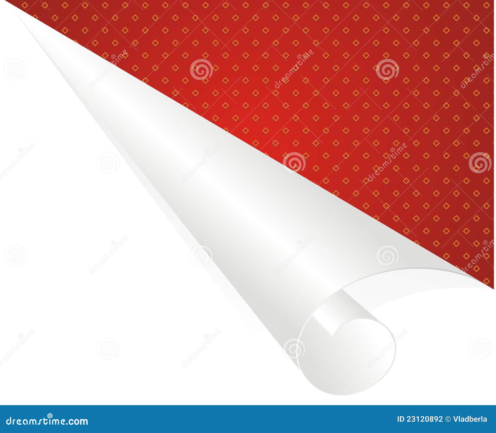 Paper roll and red corner stock vector. Illustration of frame - 23120892