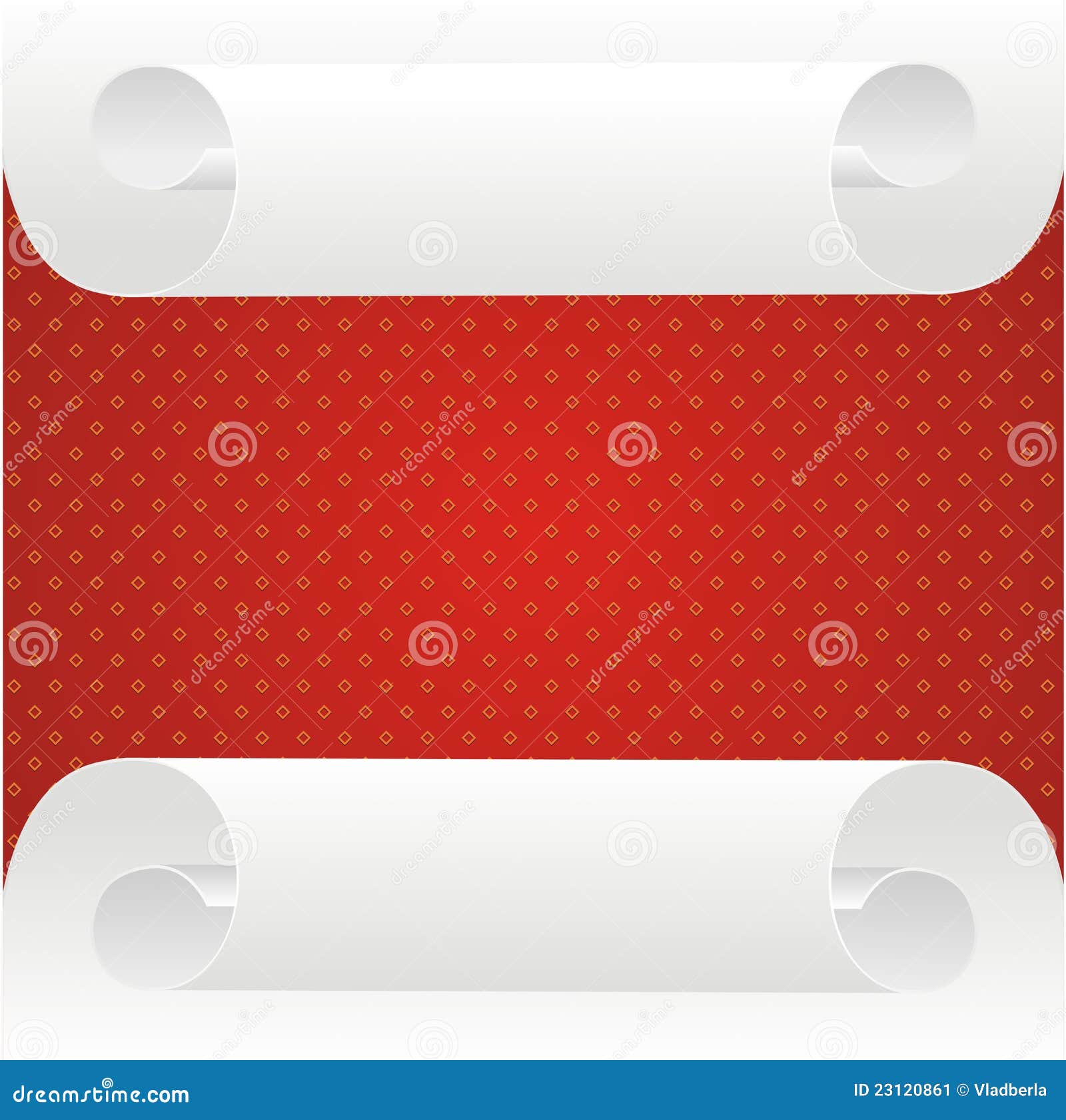 Paper roll and red frame stock vector. Illustration of paper - 23120861