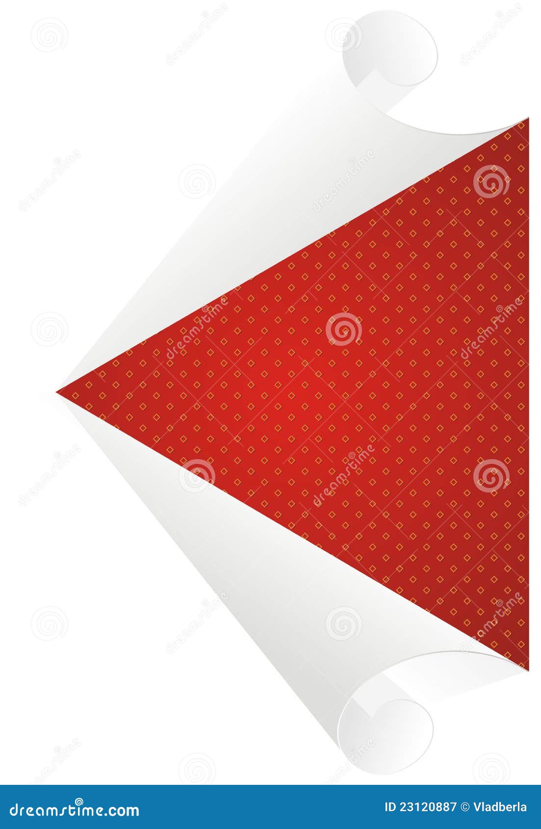 Paper roll and red frame stock vector. Illustration of corner - 23120887