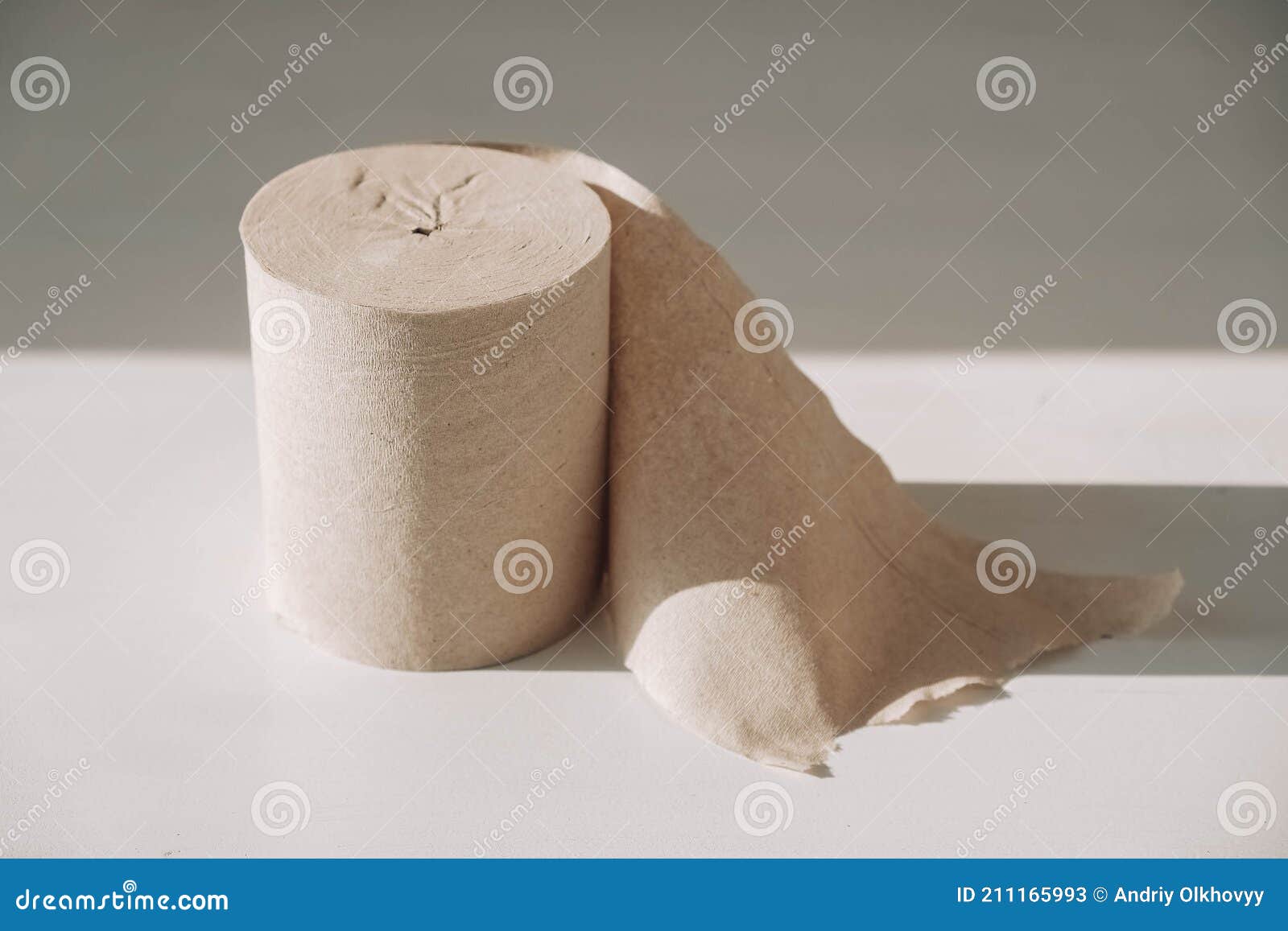 Paper Roll on the Table. Copy, Empty Space for Text Stock Image - Image ...
