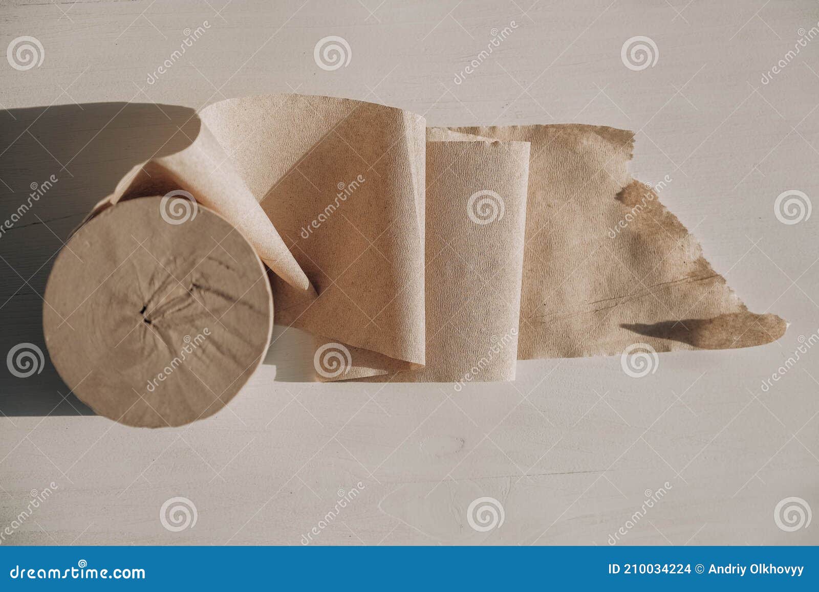 Paper Roll on the Table. Top View Stock Photo - Image of cleaner, paper ...