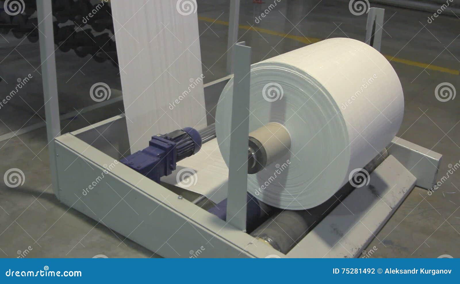 Paper Roll Unreel for a Printing Press Stock Footage - Video of heavy ...