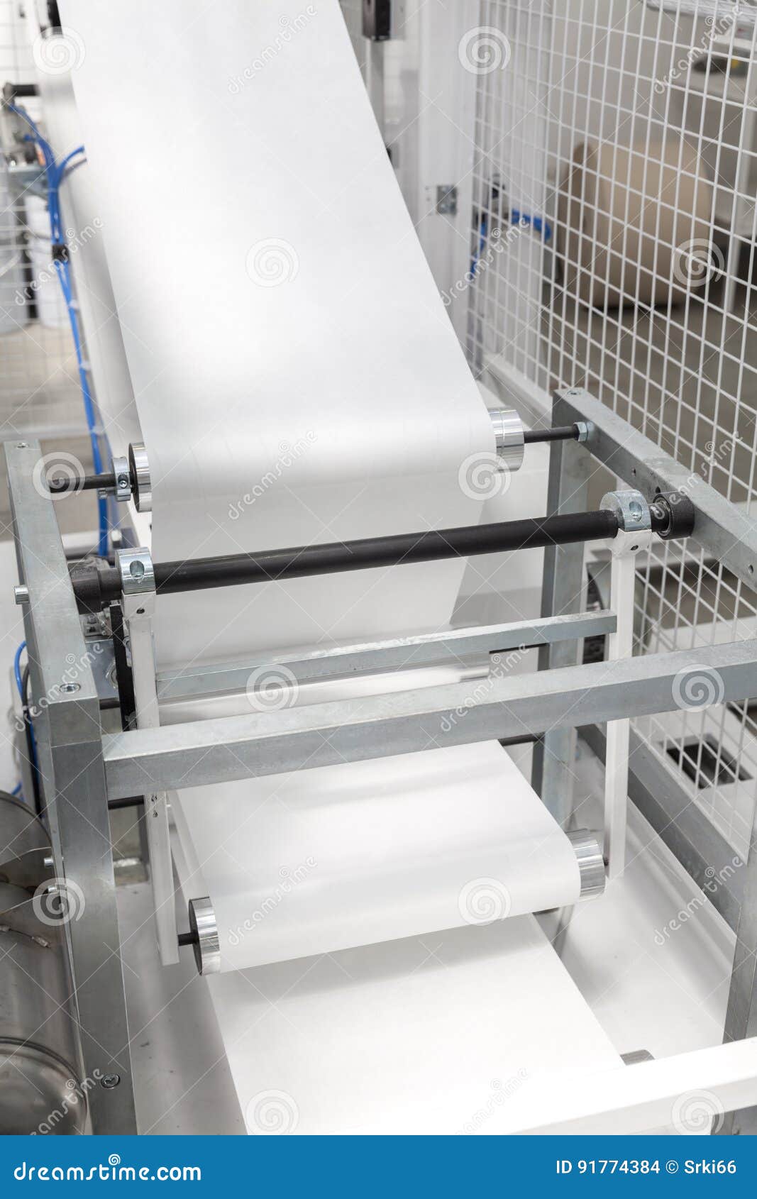 Paper rolling machine stock photo. Image of plastic, woven - 91774384