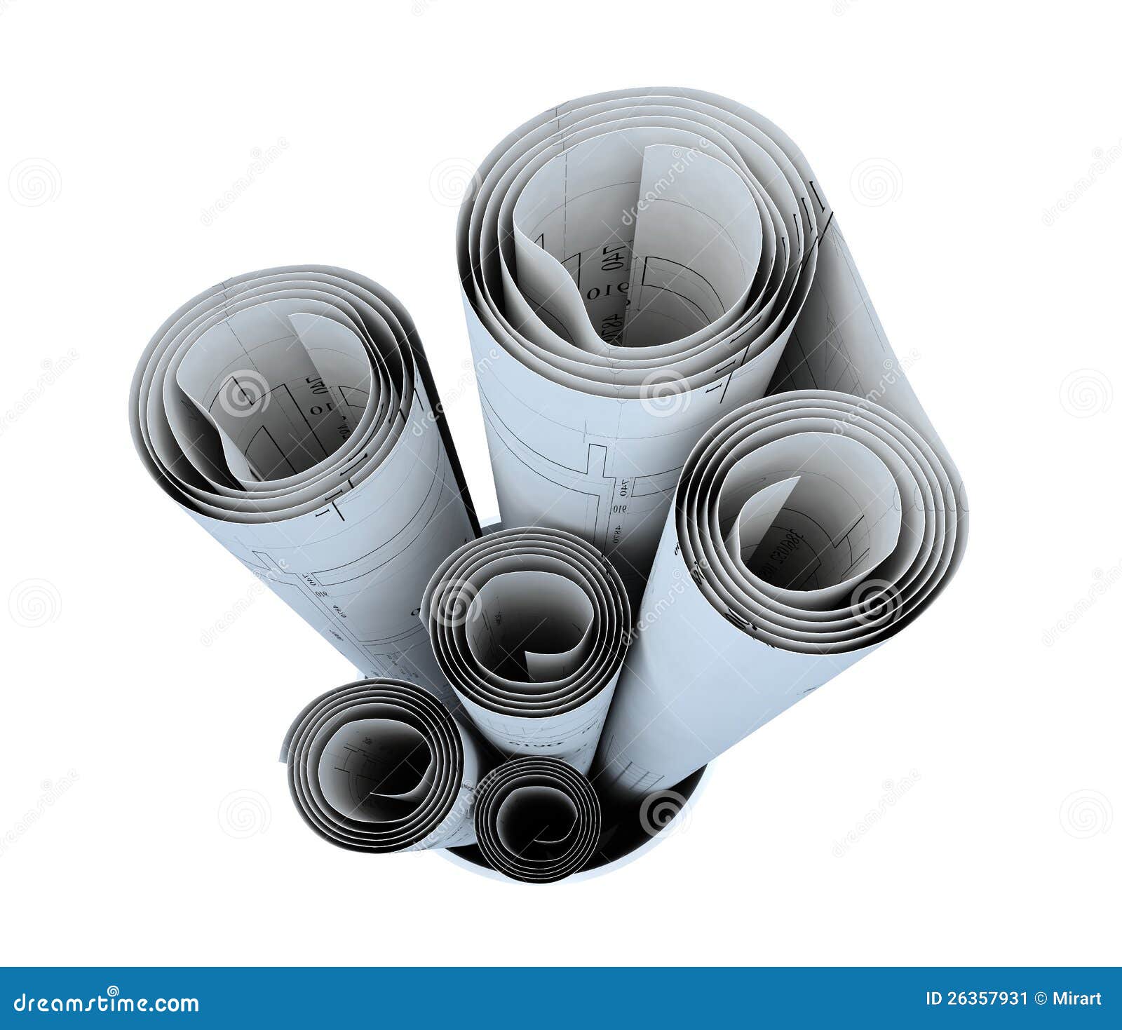 Paper rolls stock illustration. Illustration of industry - 26357931